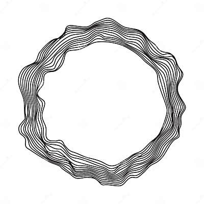 Black and White Abstract Outline Circle Template. Stock Vector ...
