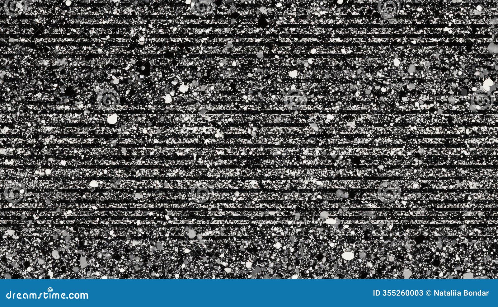 Black and White Abstract Particle Pattern with Horizontal Lines and ...