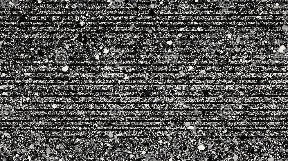 Black and White Abstract Particle Pattern with Horizontal Lines and ...
