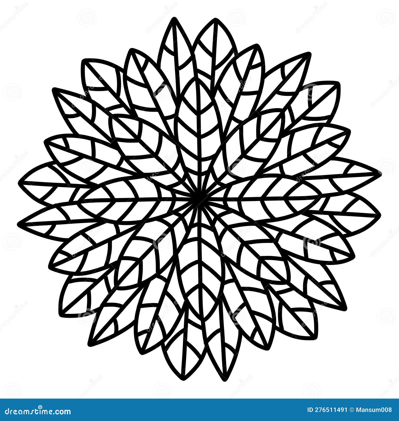 Black and White Abstract Pattern, Leaf Plant Pattern Illustration Stock ...