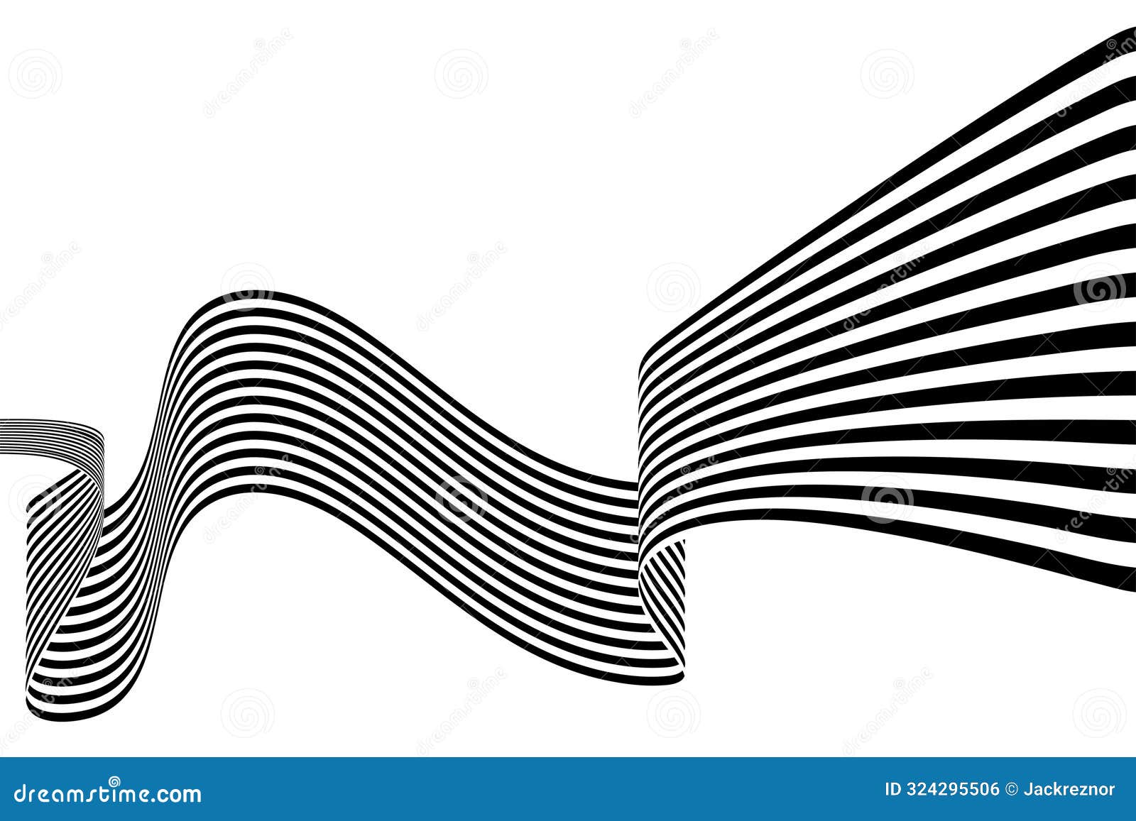 Black and White Abstract Perspective Line Stripes. Copy Space Stock ...