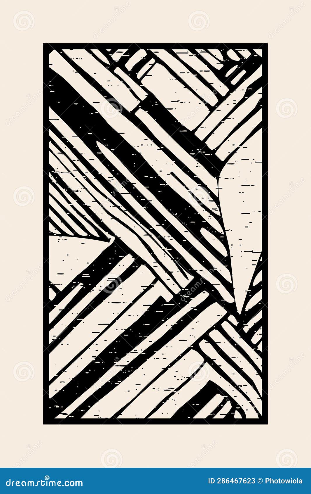 Black and White Abstract Printable Poster Stock Illustration ...