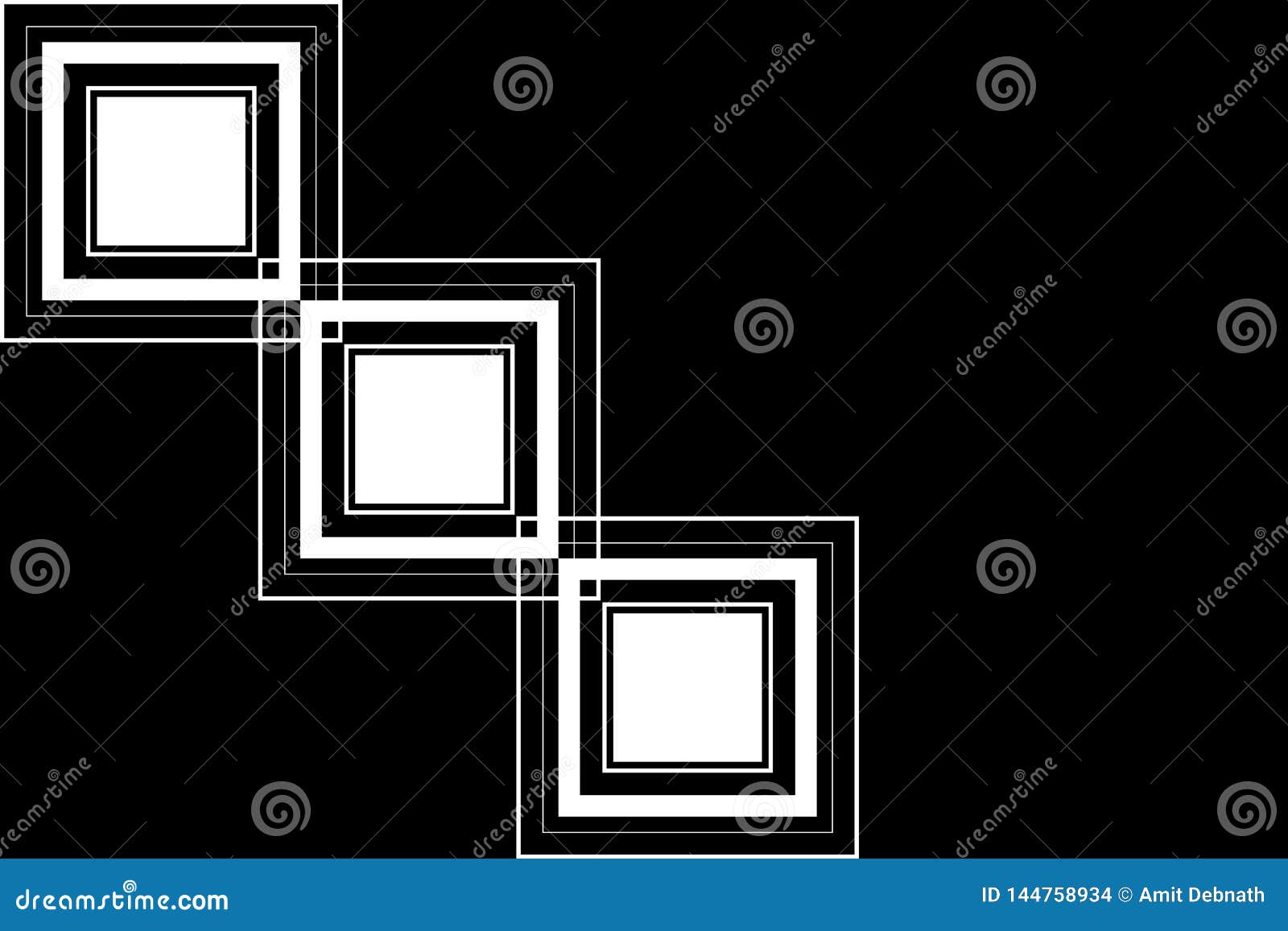 Black and White Abstract Rectangle Style Background Stock Illustration ...