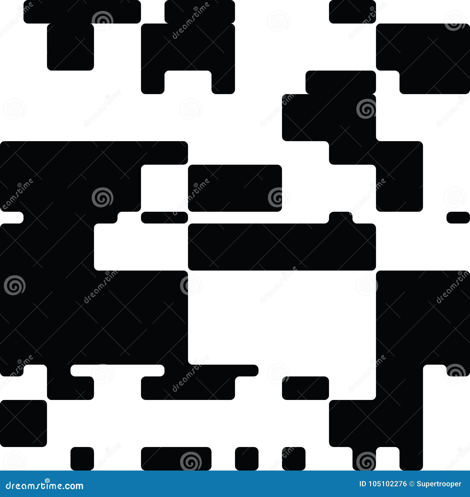 Black and White Abstract Rounded Rectangles Art Graphic Design Stock ...