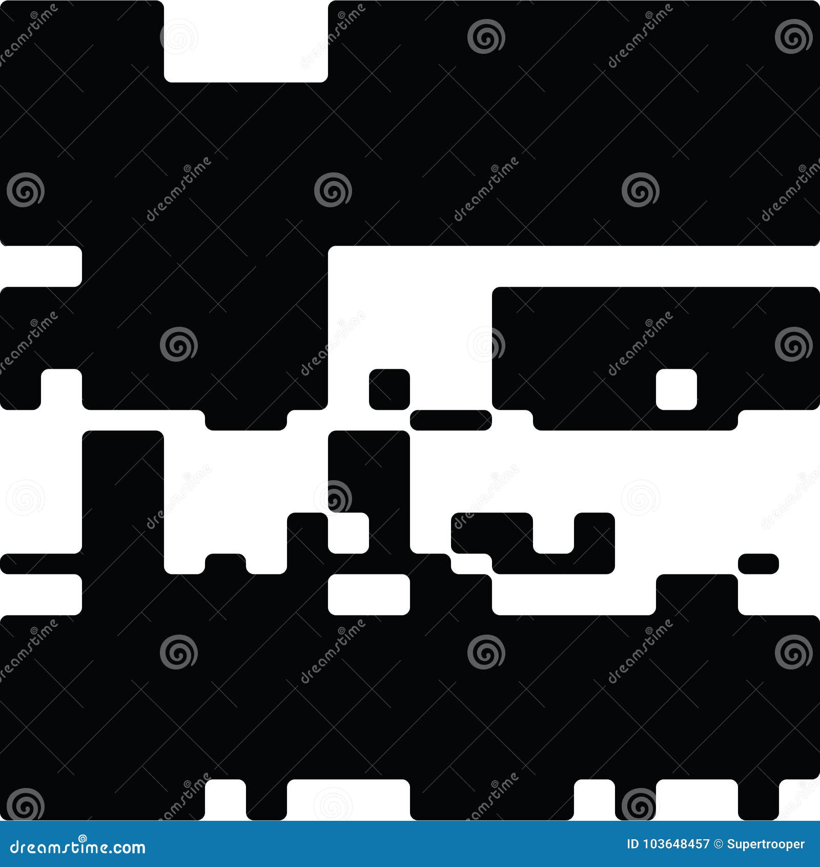 Black and White Abstract Rounded Rectangles Art Graphic Design Stock ...