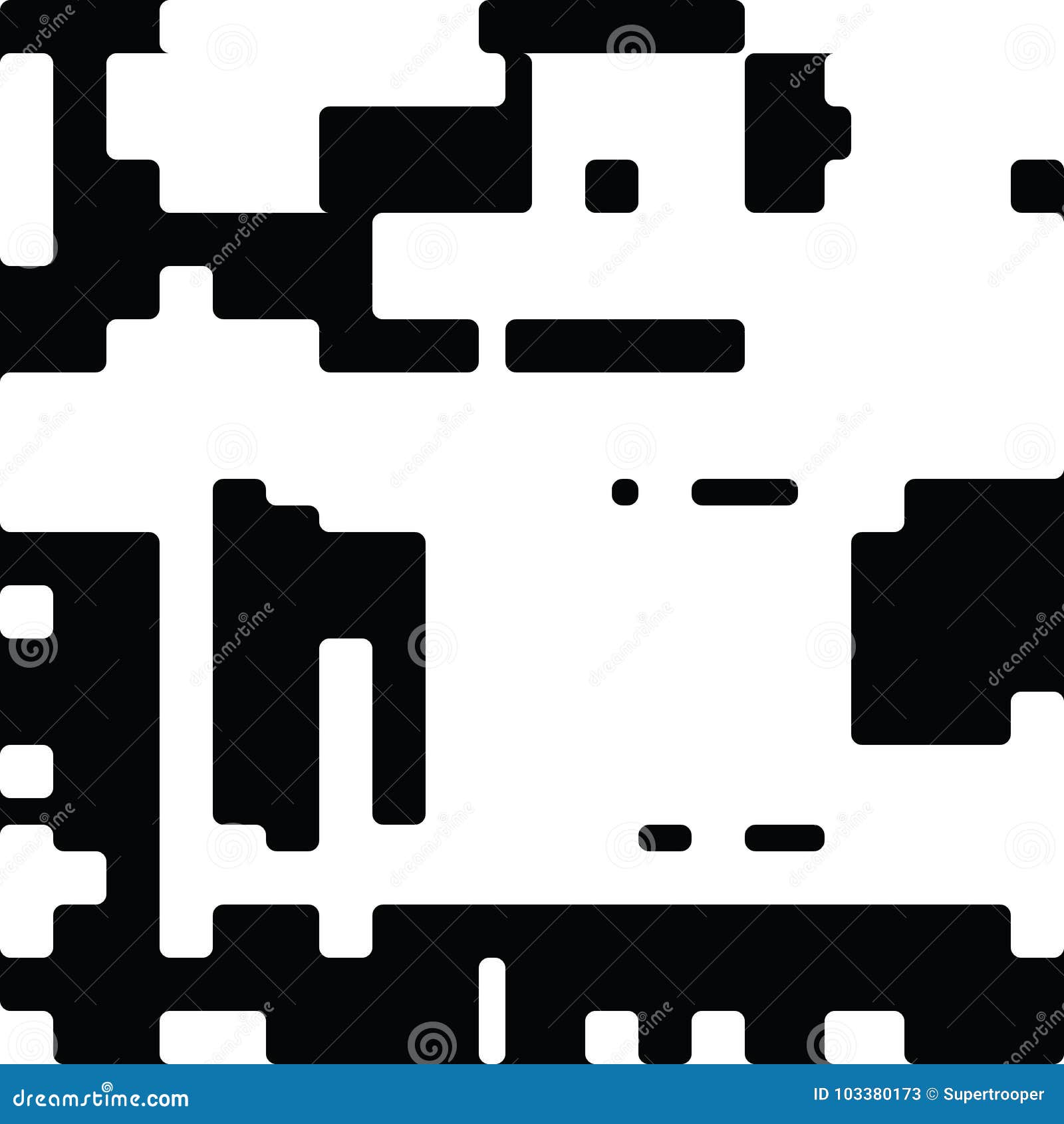 Black and White Abstract Rounded Rectangles Art Graphic Design Stock ...