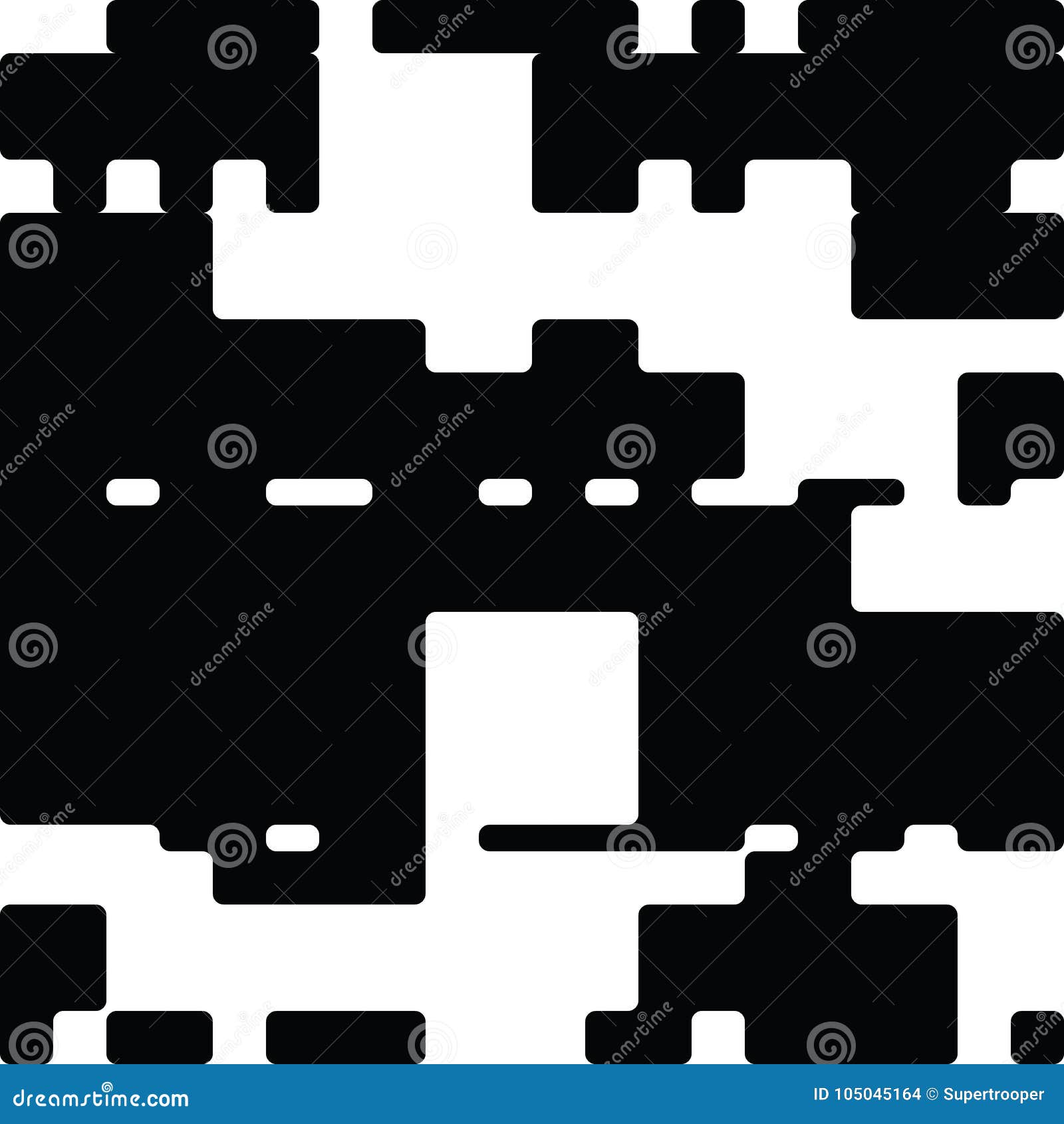 Black and White Abstract Rounded Rectangles Art Graphic Design Stock ...