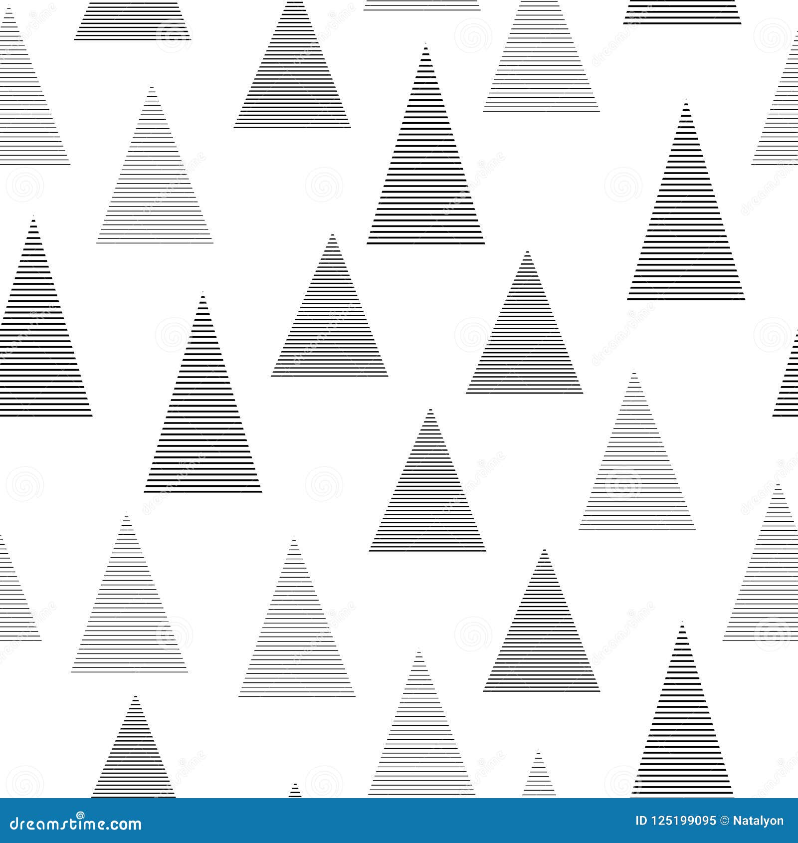 Black and White Abstract Simple Striped Triangles Geometric Seamless ...