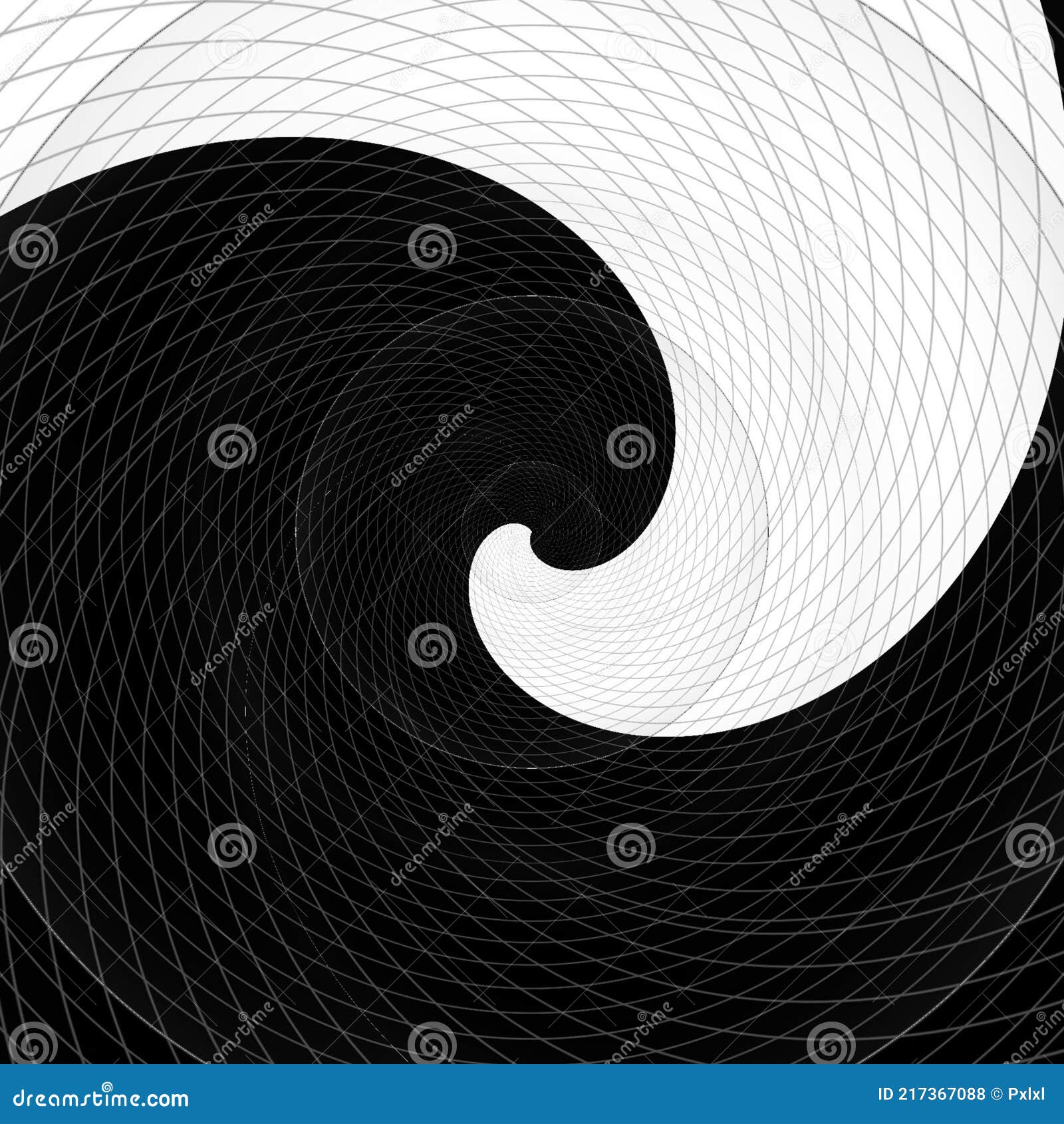 Black and White Abstract Spiral Background Stock Illustration ...
