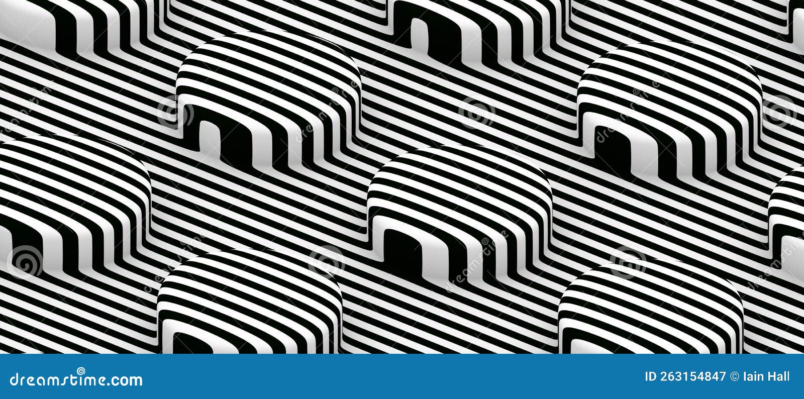 Black and White Abstract Striped 3D Optical Pattern Illusion Buttons ...
