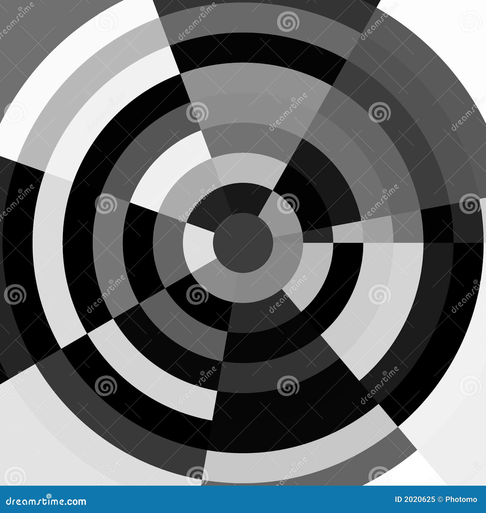 Black and White Abstract Target Stock Illustration - Illustration of ...