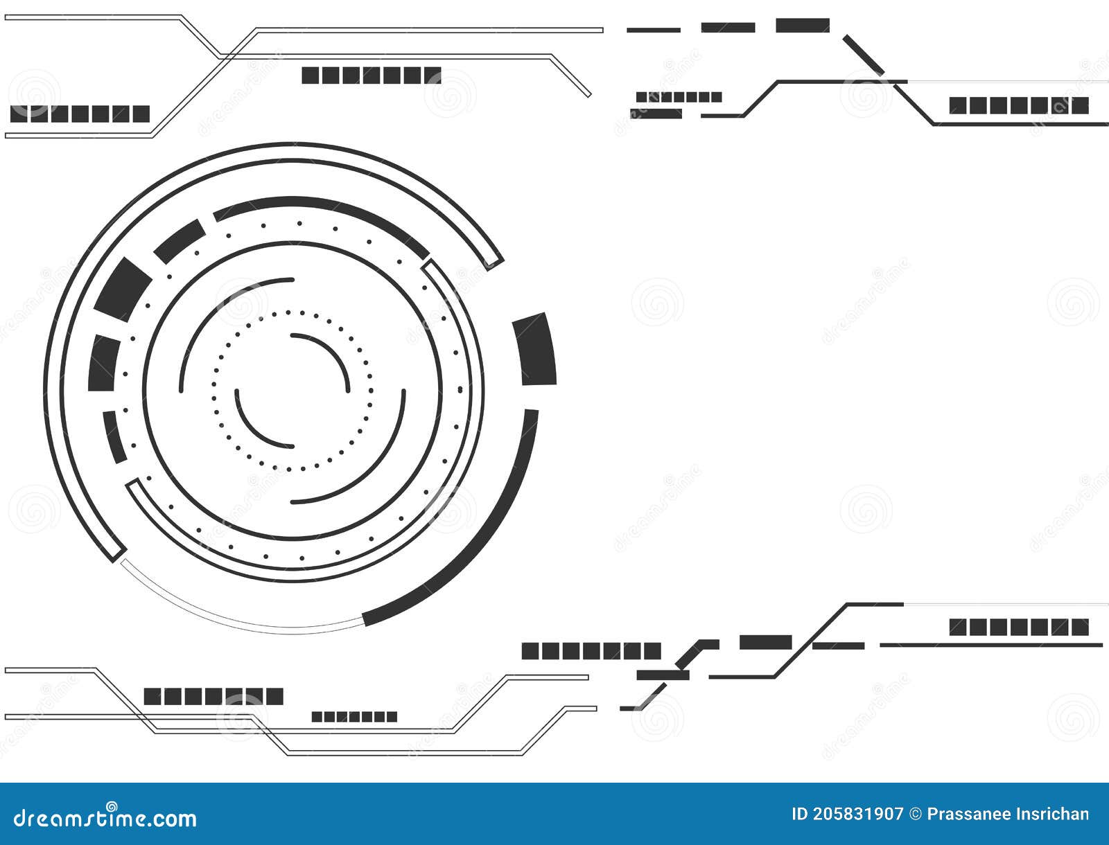 Black and White Abstract Technology Background. Futuristic Digital ...