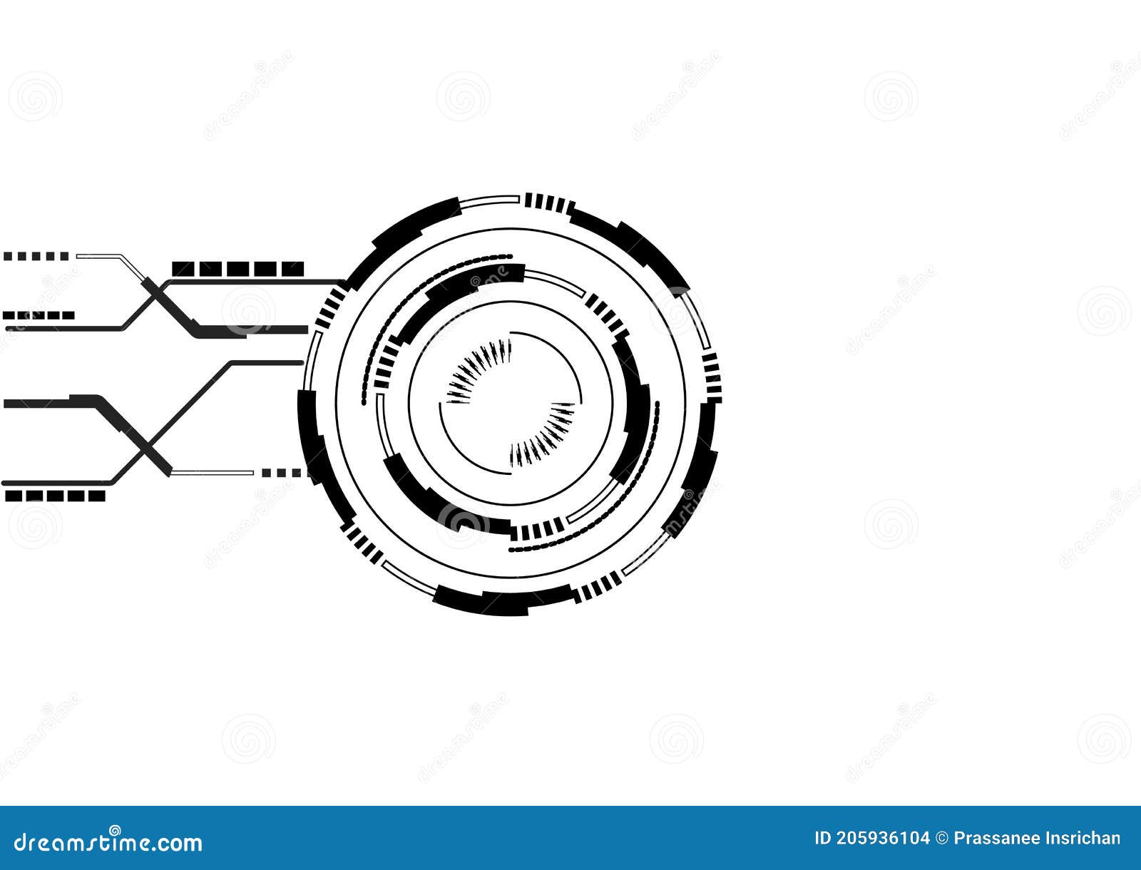 Black and White Abstract Technology Background. Futuristic Digital ...