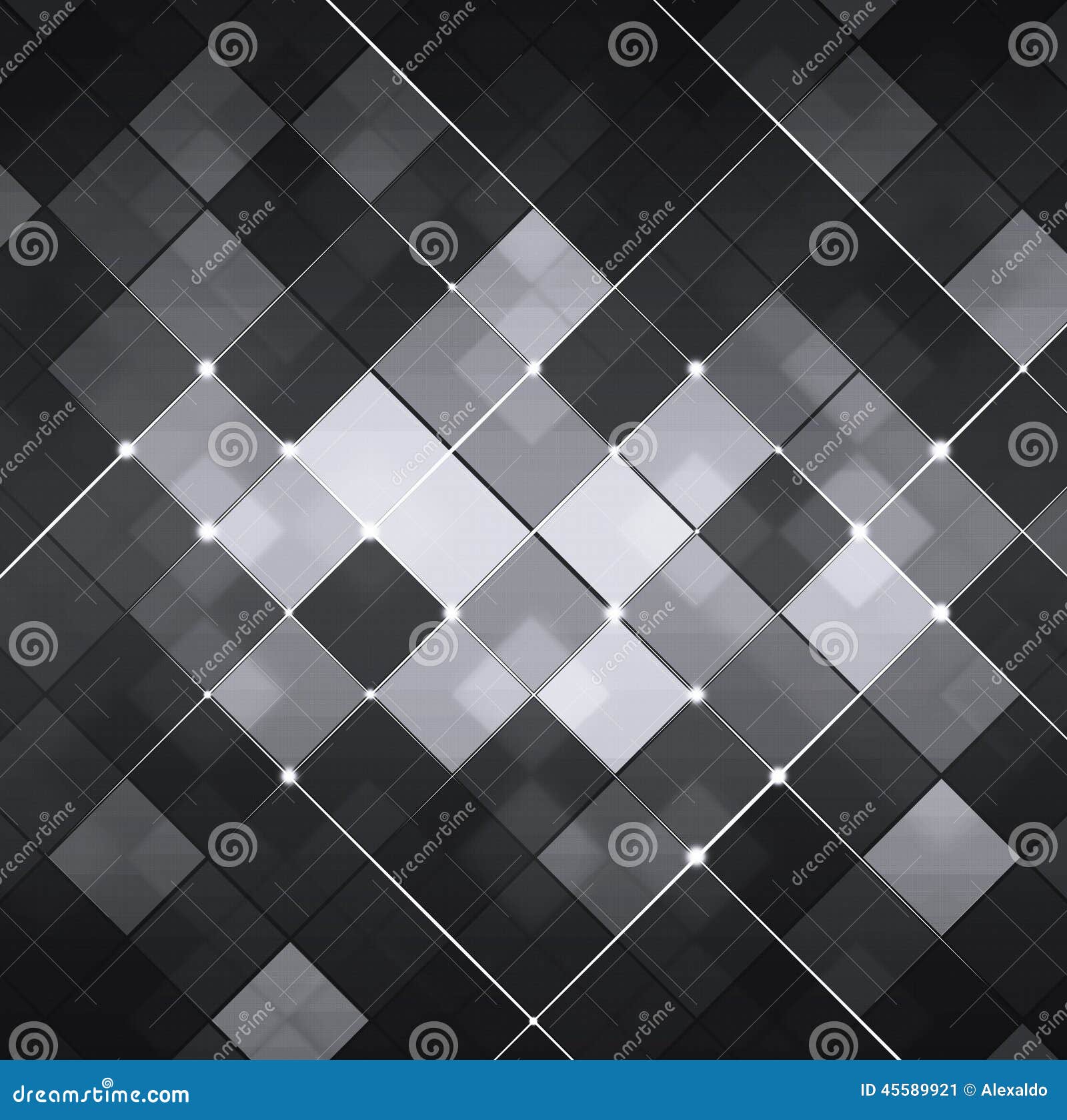 Black and White Abstract Technology Background Stock Illustration ...