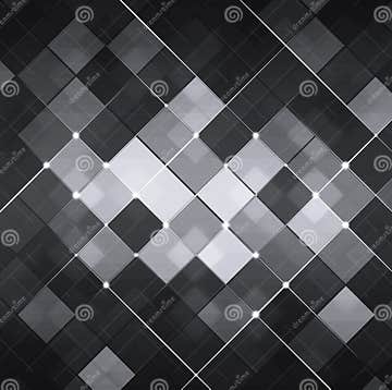 Black and White Abstract Technology Background Stock Illustration ...
