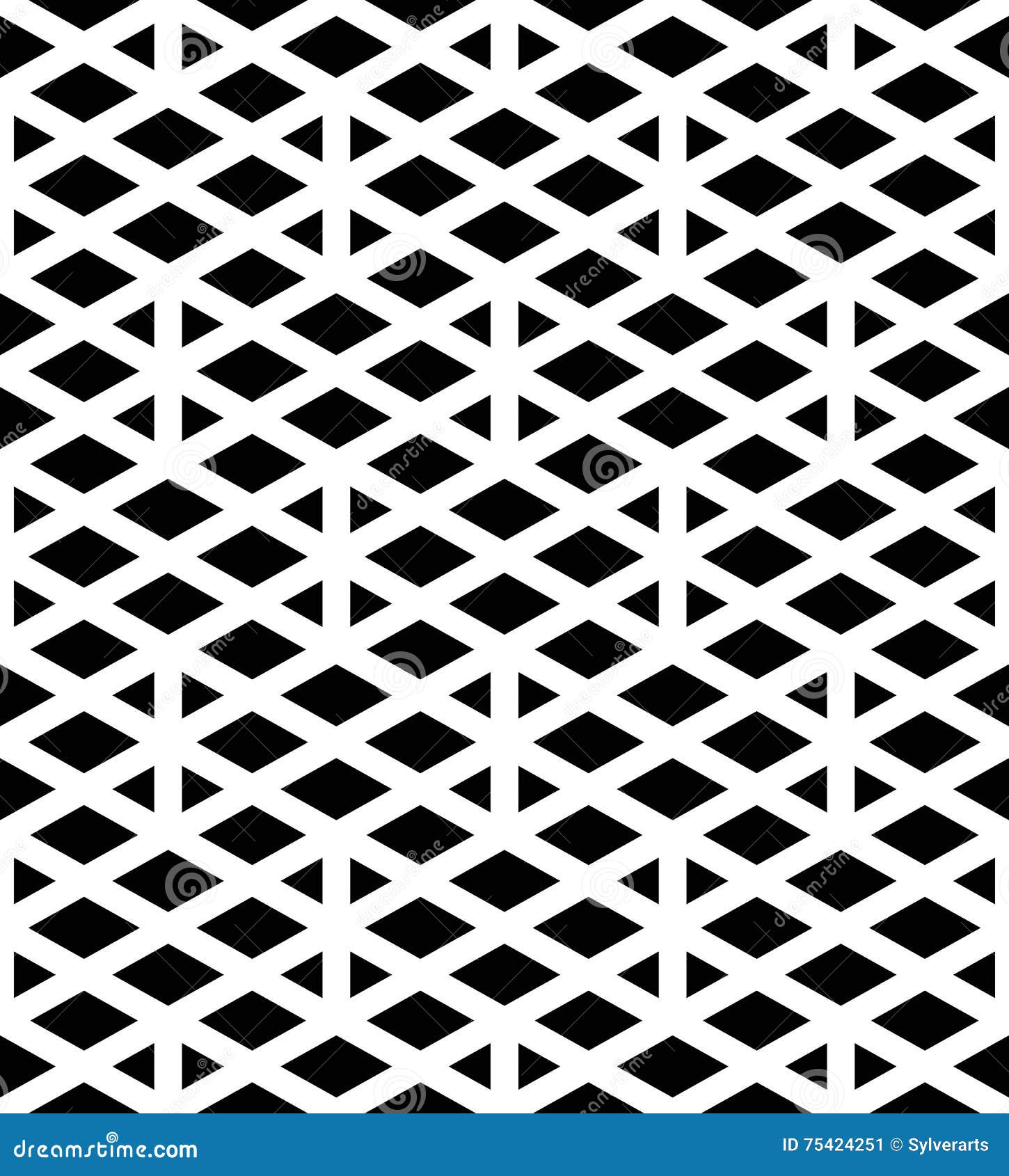Black and White Abstract Textured Geometric Seamless Pattern. Symmetric ...