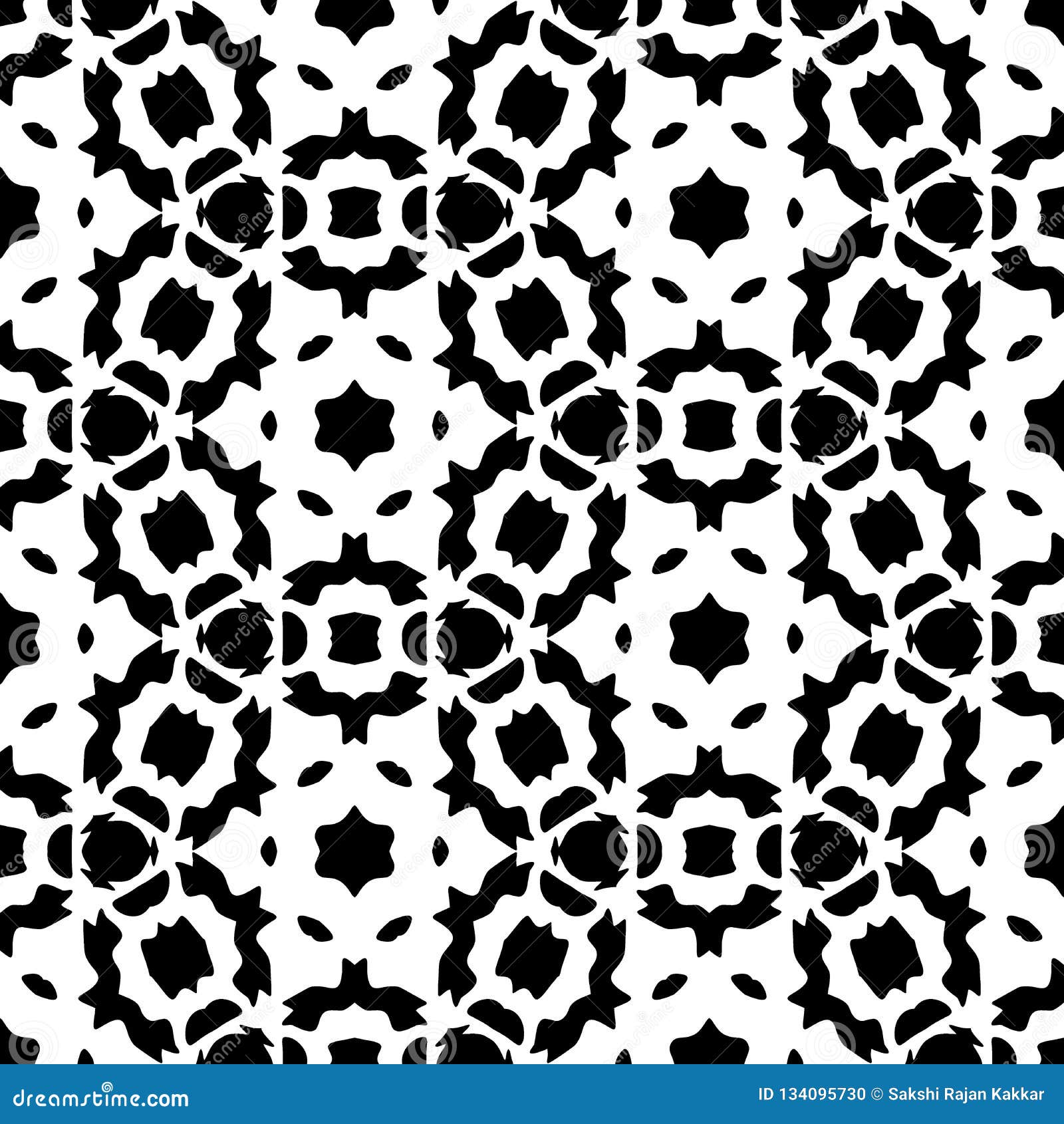 Black and White Abstract Vector Background and Seamless Repeat Pattern ...