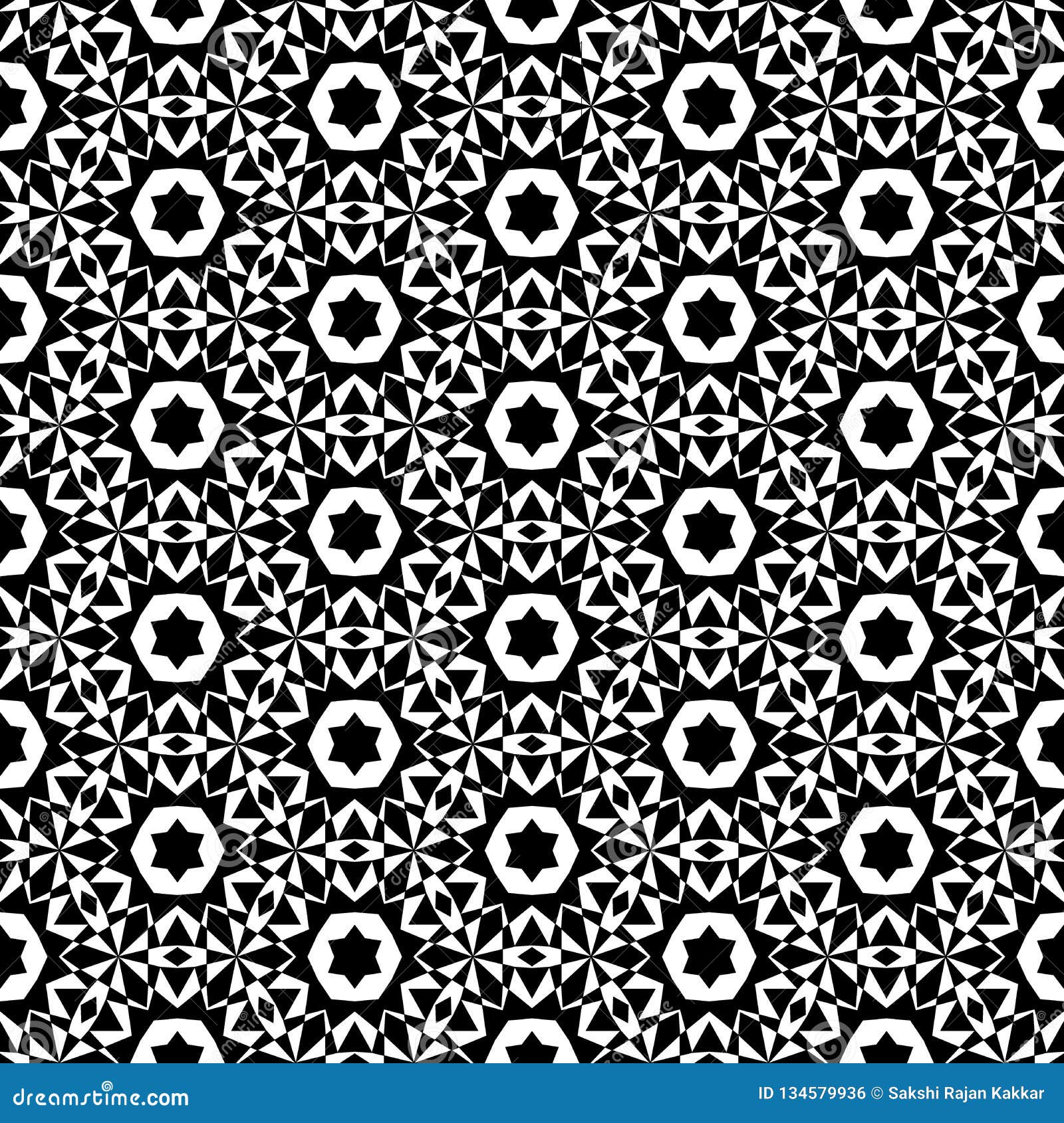 Black and White Abstract Vector Background and Seamless Repeat Pattern ...