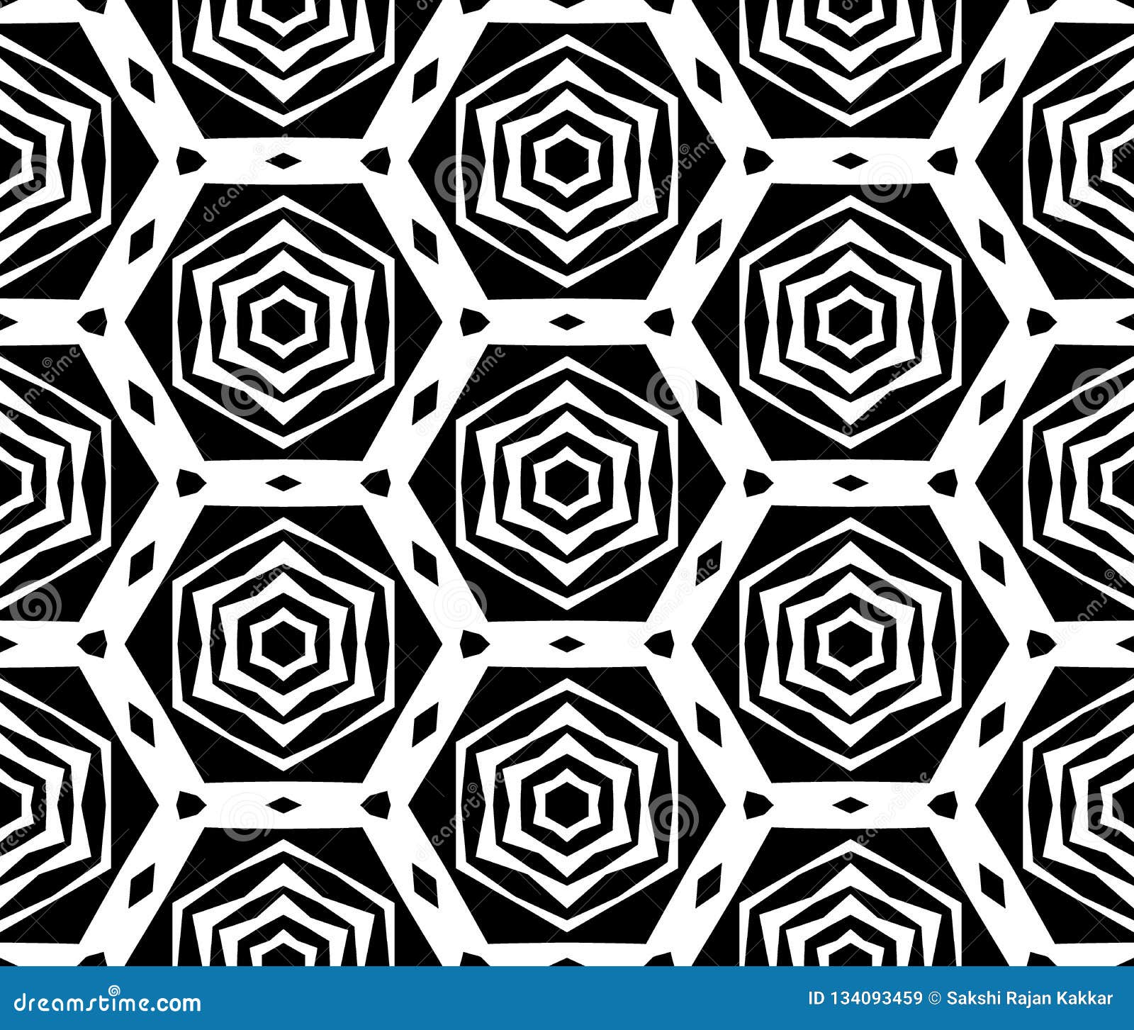 Black And White Abstract Vector Background And Seamless Repeat Pattern