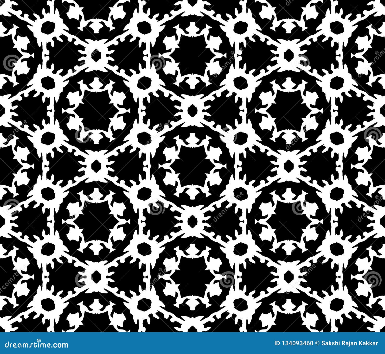 Black and White Abstract Vector Background and Seamless Repeat Pattern ...
