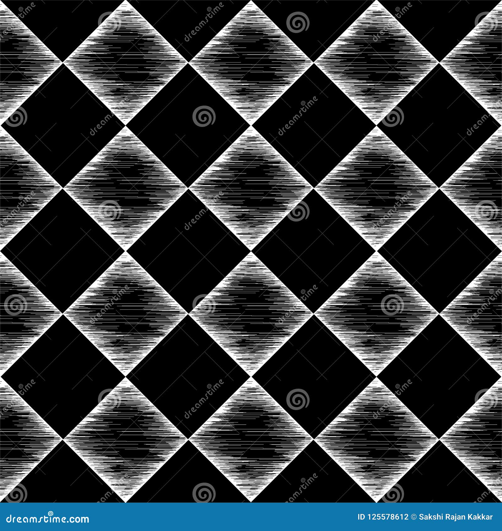 Black and White Abstract Vector Background and Seamless Repeat Pattern ...