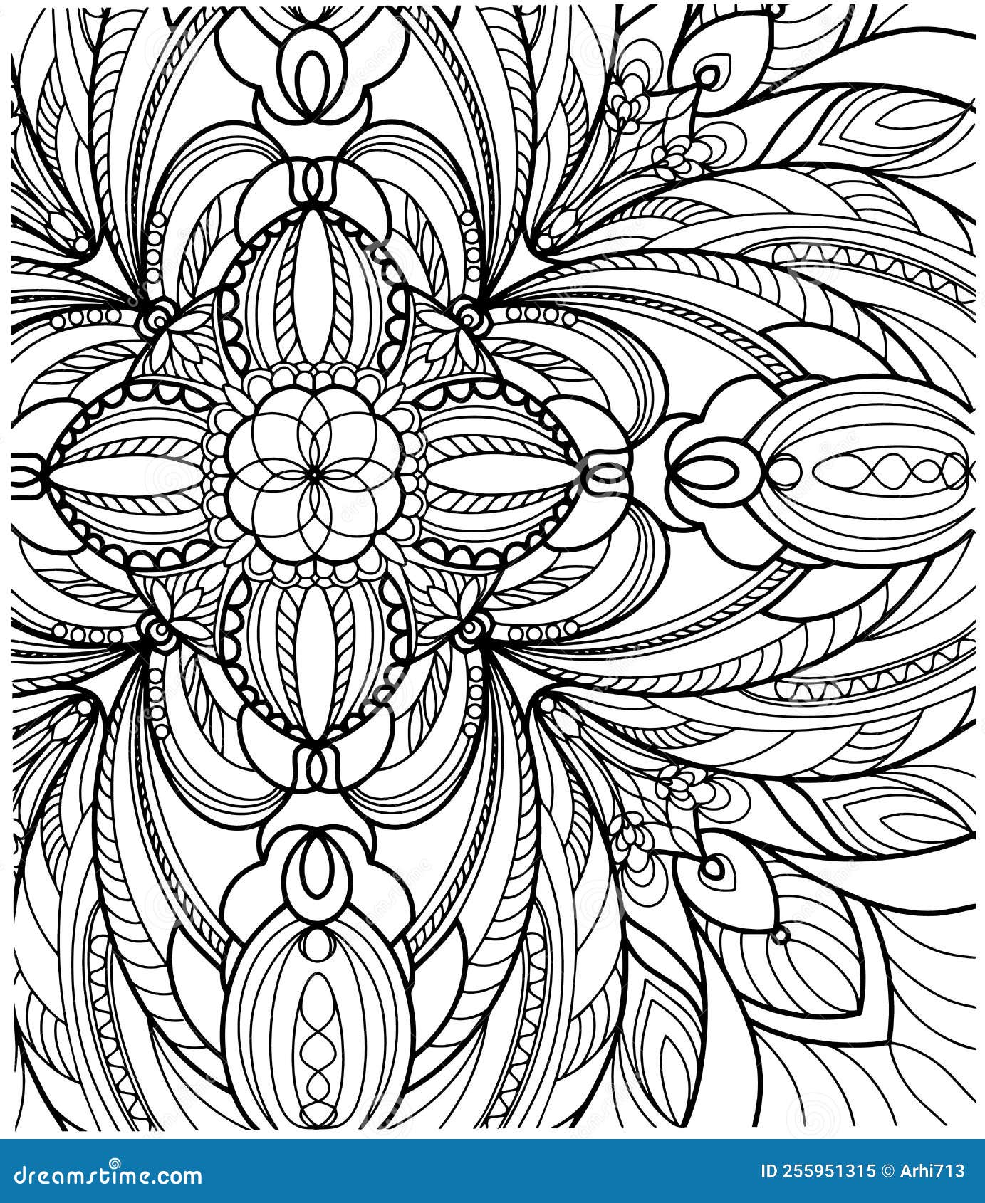 Black and White Abstract Vector Pattern. Drawn by Hand Stock Vector ...