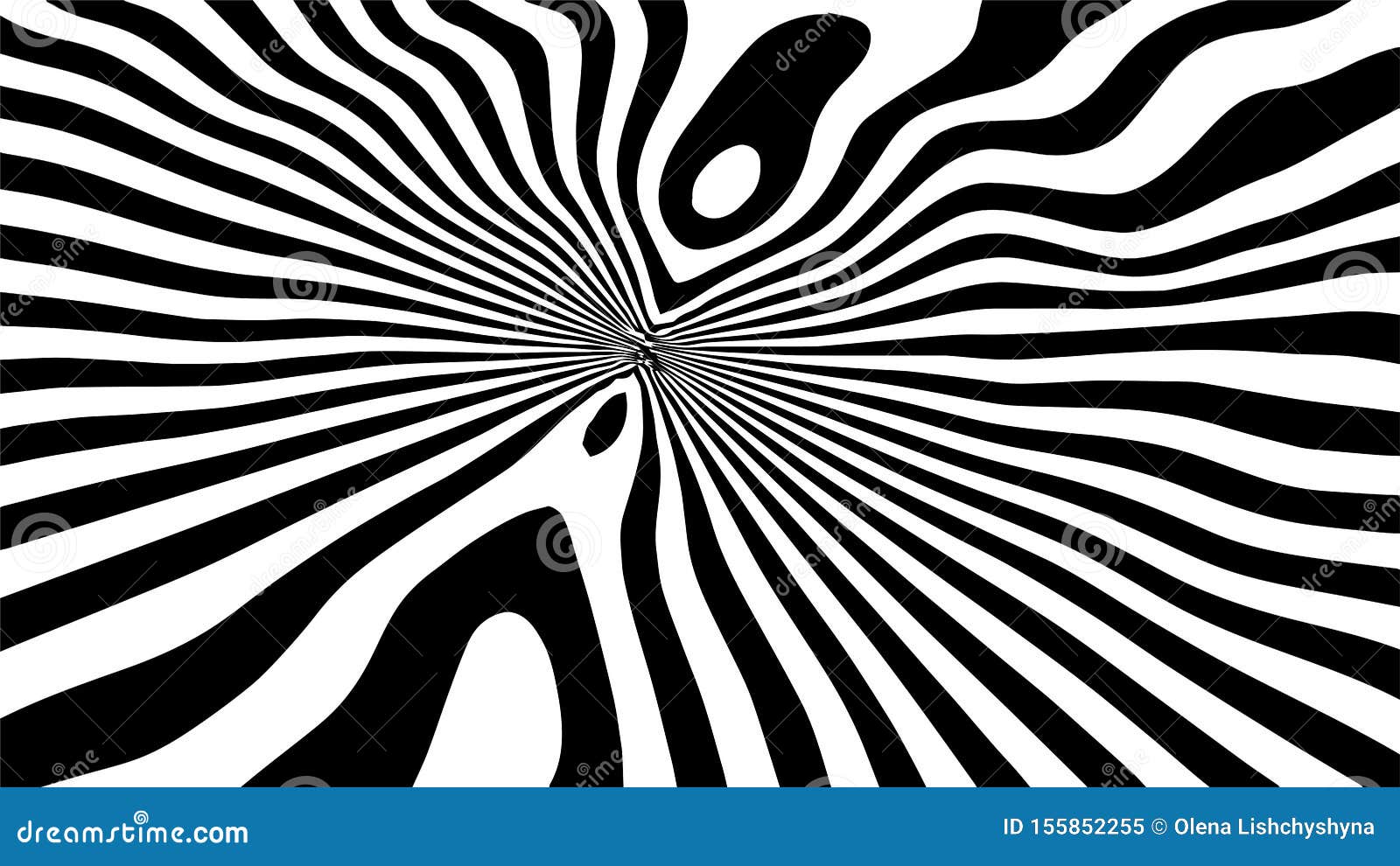 Black and White Abstract Wave. Optical Illusion Stock Illustration ...
