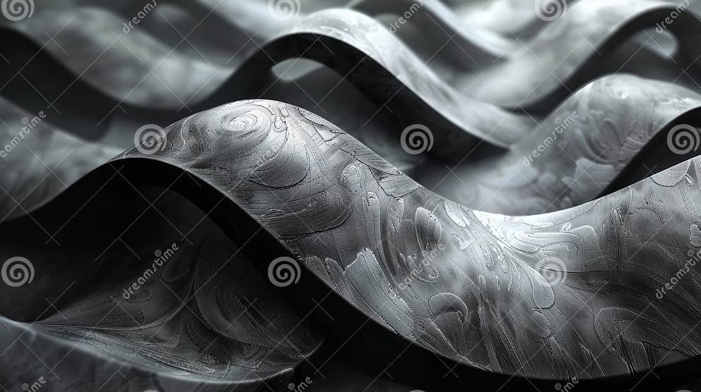Black and White Abstract Waves Stock Illustration - Illustration of ...