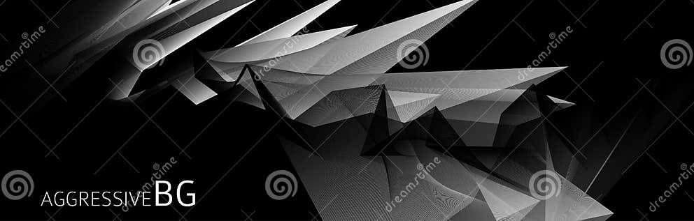 Black and White Aggressive Background. Wide Vector Pattern Stock Vector ...