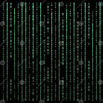 Black and White. Algorithm Binary Code with Digits on Background Stock ...