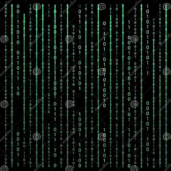 Black and White. Algorithm Binary Code with Digits on Background Stock Vector - Illustration of ...