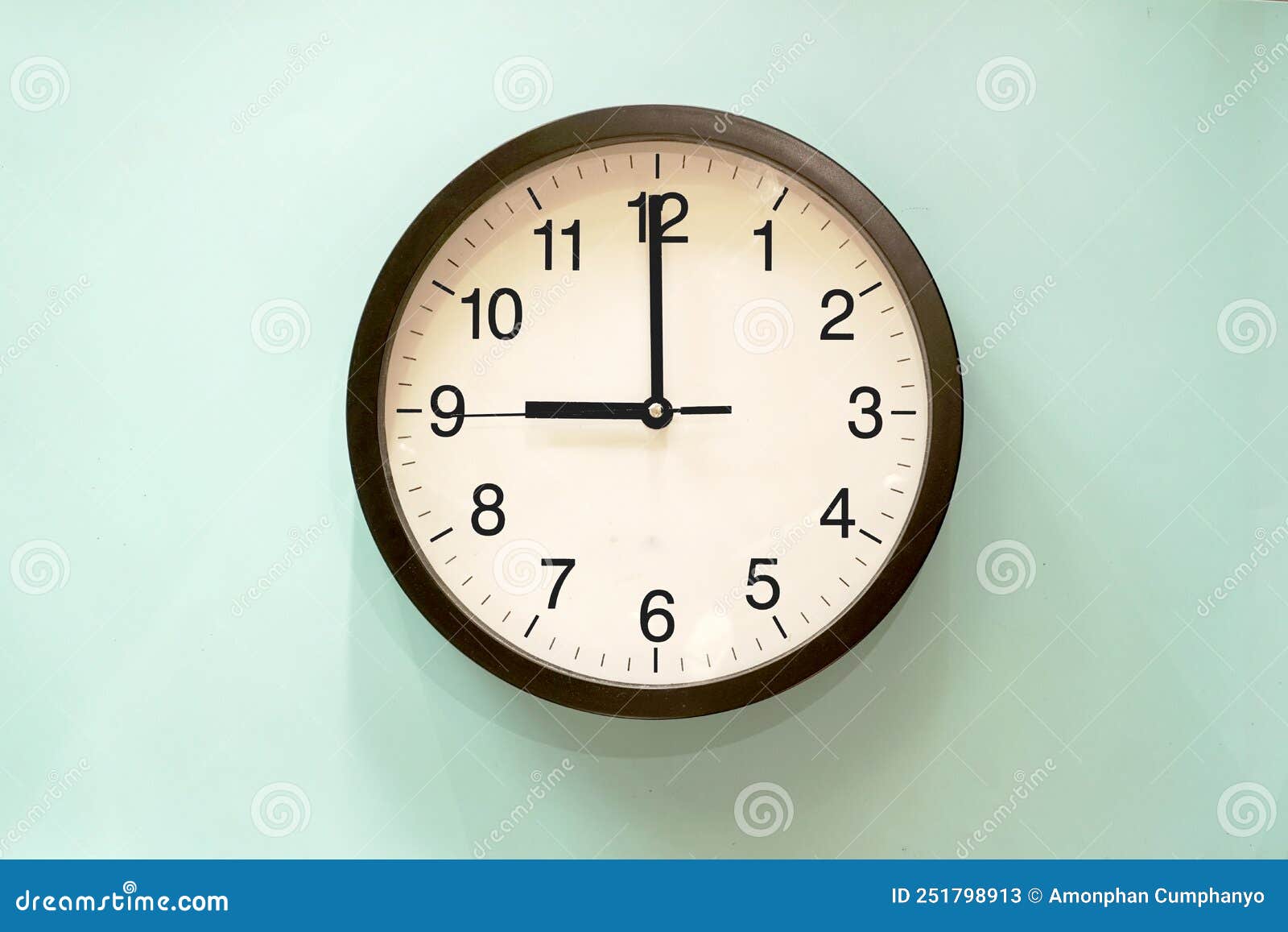 Black and White Analog Clock Background Stock Image - Image of isolated ...