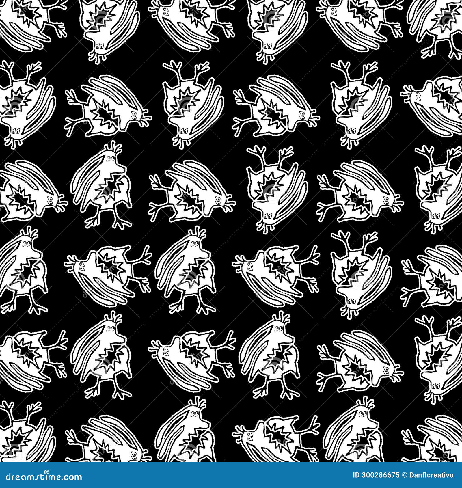 Angry Birds Monster Linear Drawing Pattern Stock Image | CartoonDealer ...