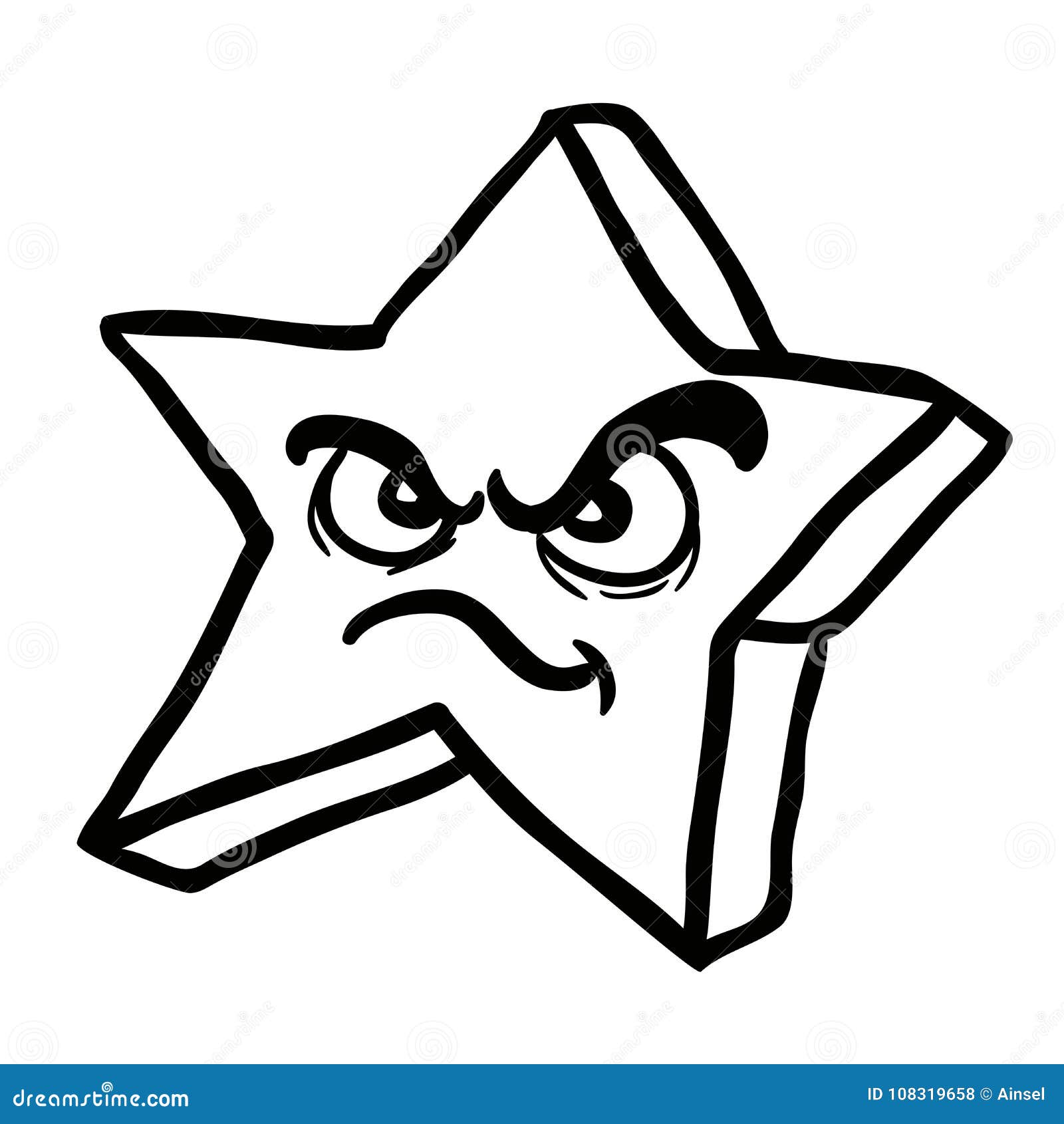Angry Star Cartoon Character Illustration Stock Image | CartoonDealer ...