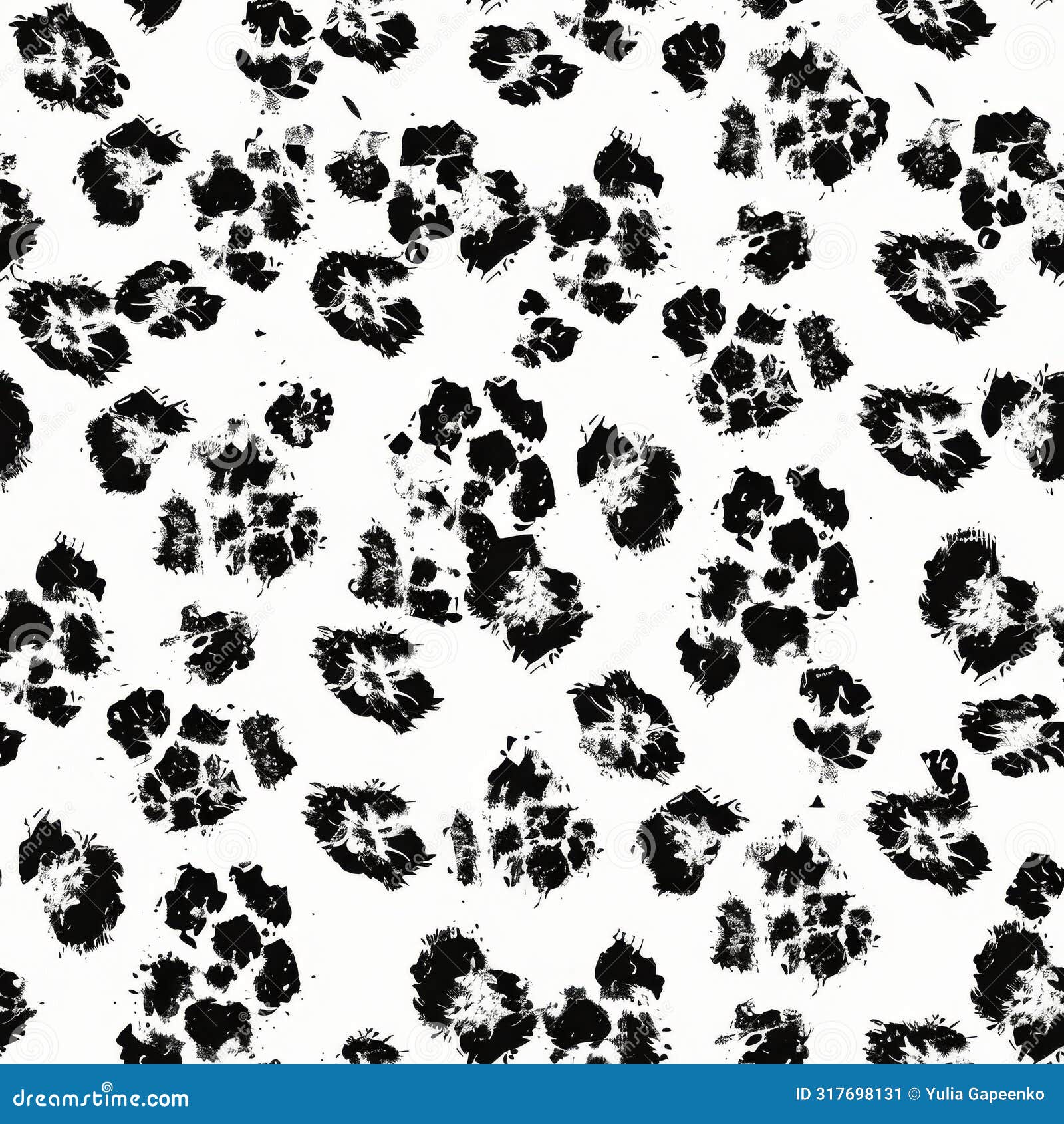 Black and White Animal Print Background Stock Image - Image of white ...