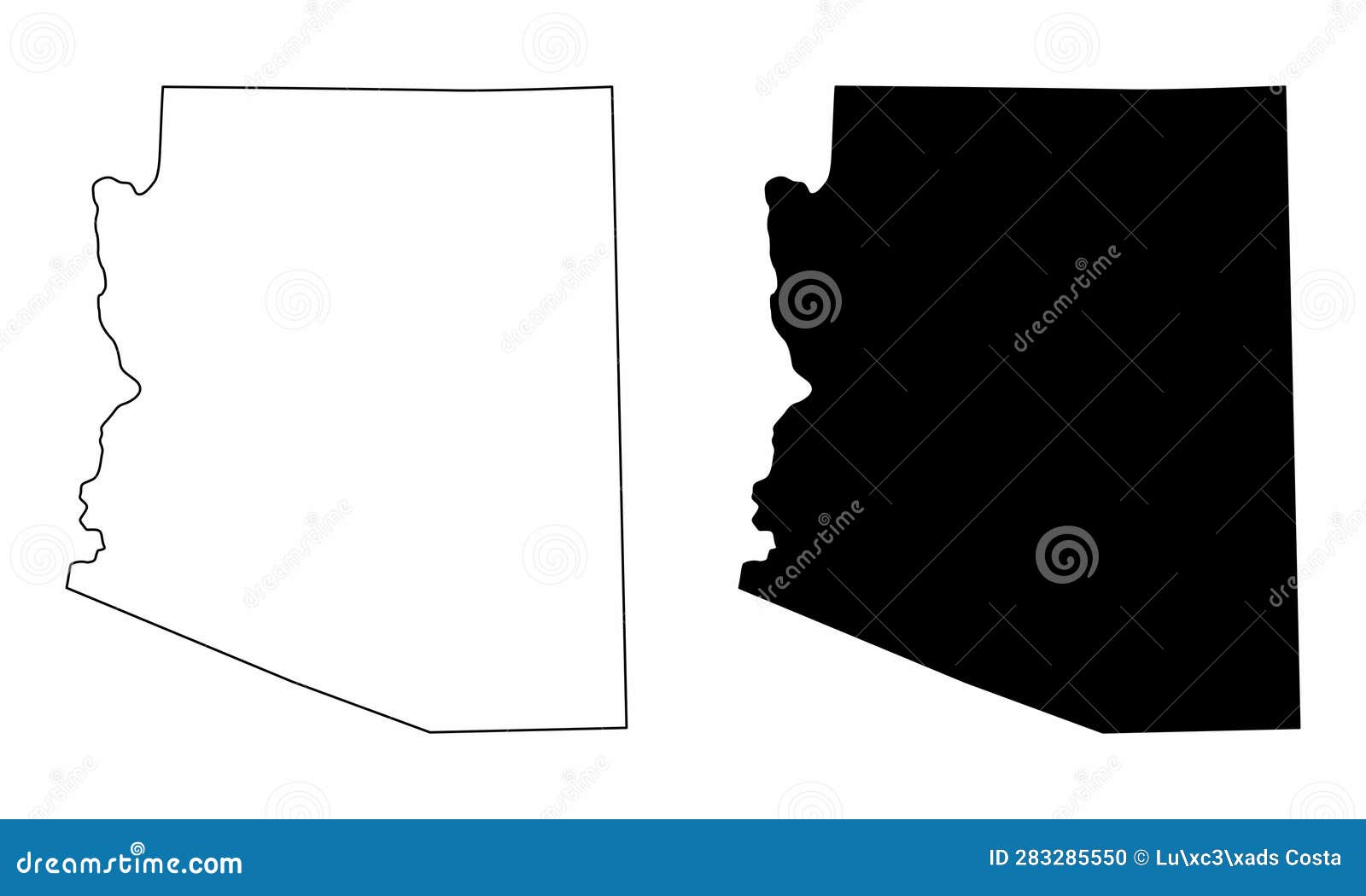Arizona State maps stock vector. Illustration of label - 283285550