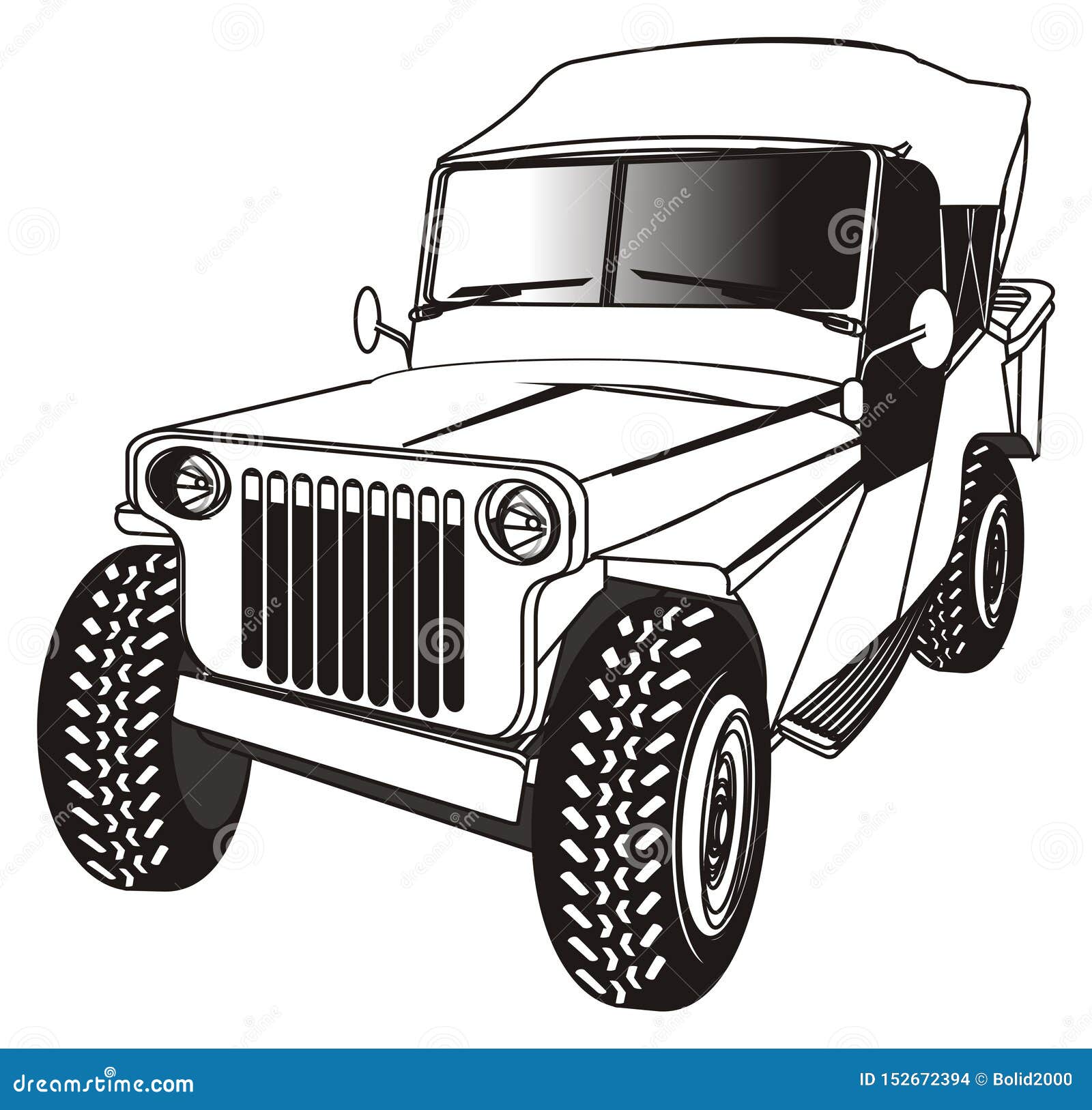 Coloring army car stock illustration. Illustration of machine - 152672394