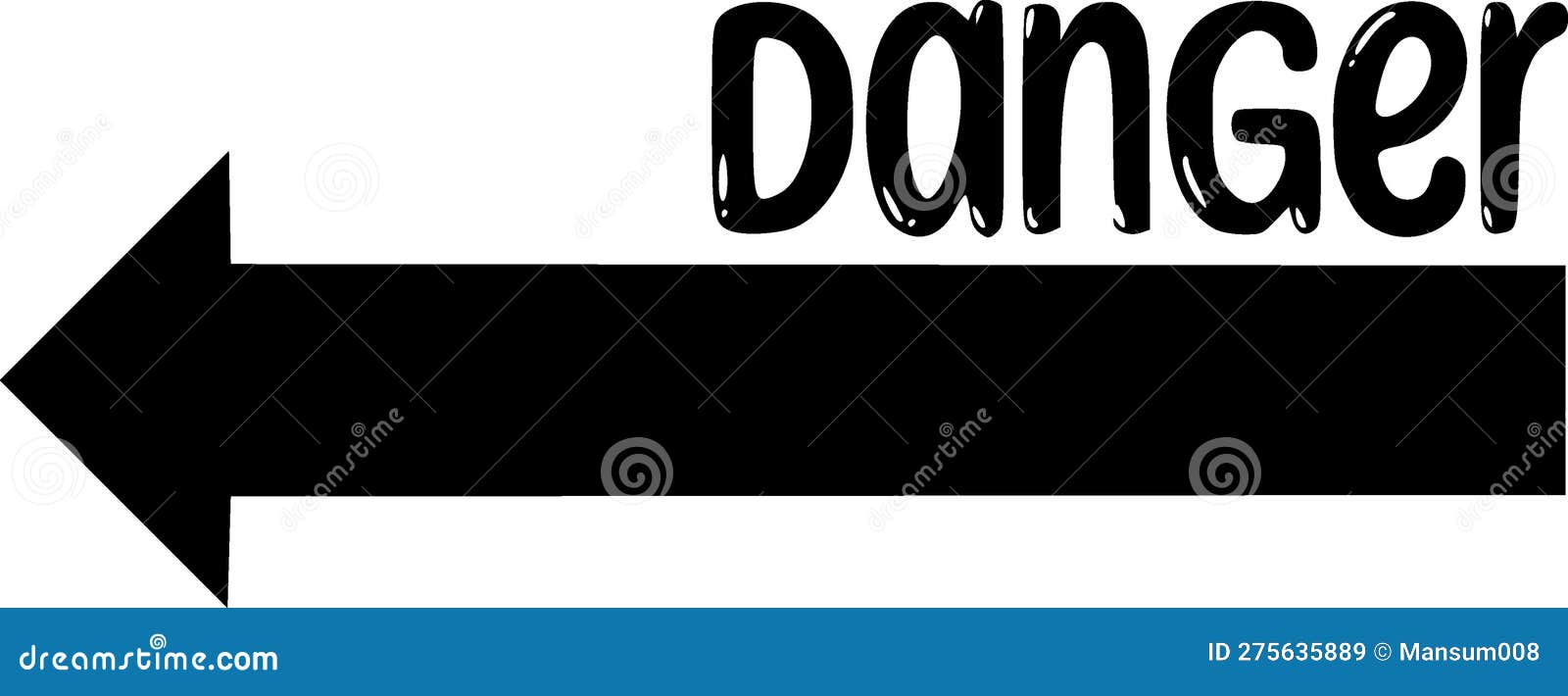 Black and White Art Logo, Arrow and Text Dangar Stock Illustration ...