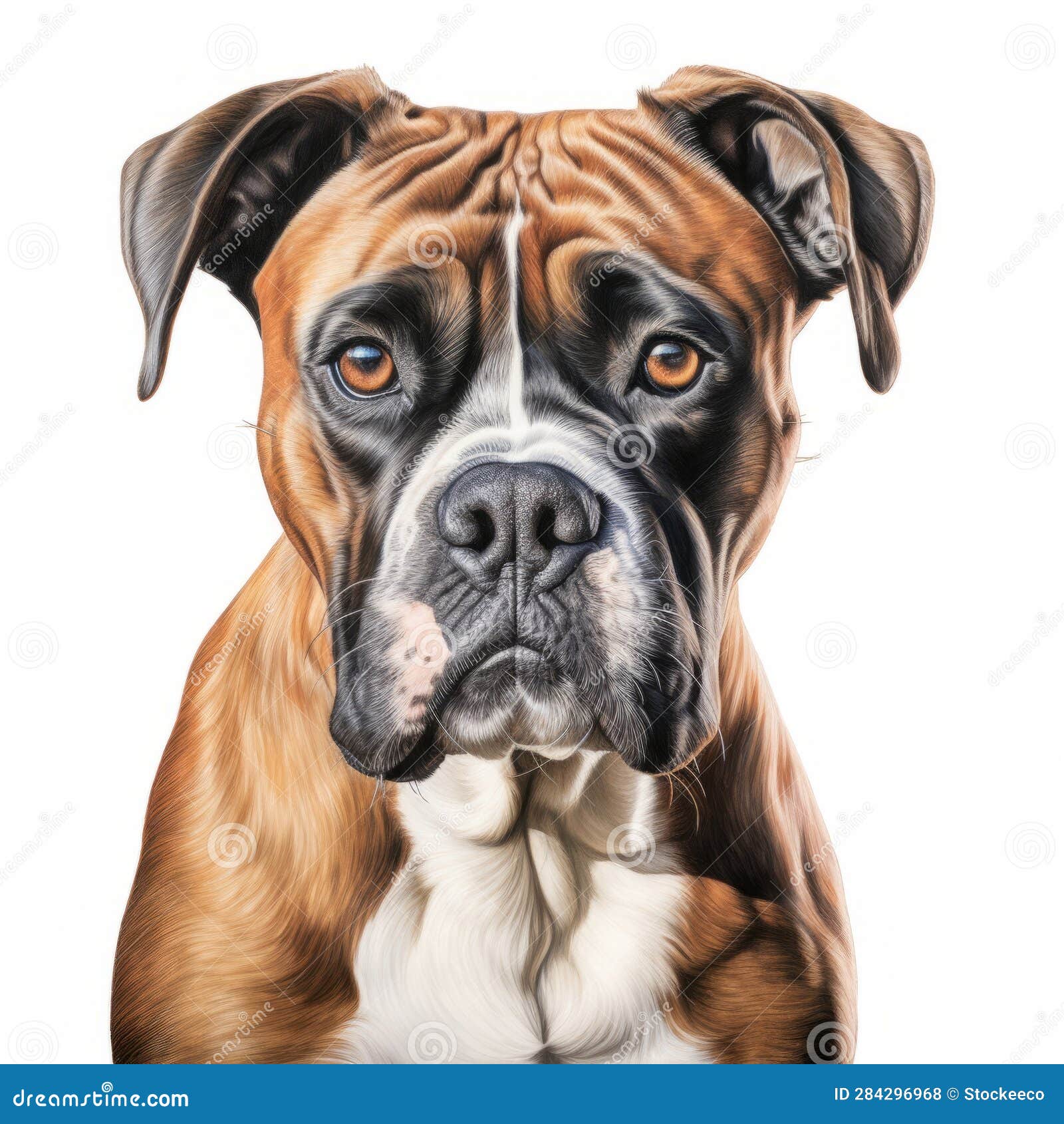 Realistic Boxer Dog Clipart Stock Image | CartoonDealer.com #299336203