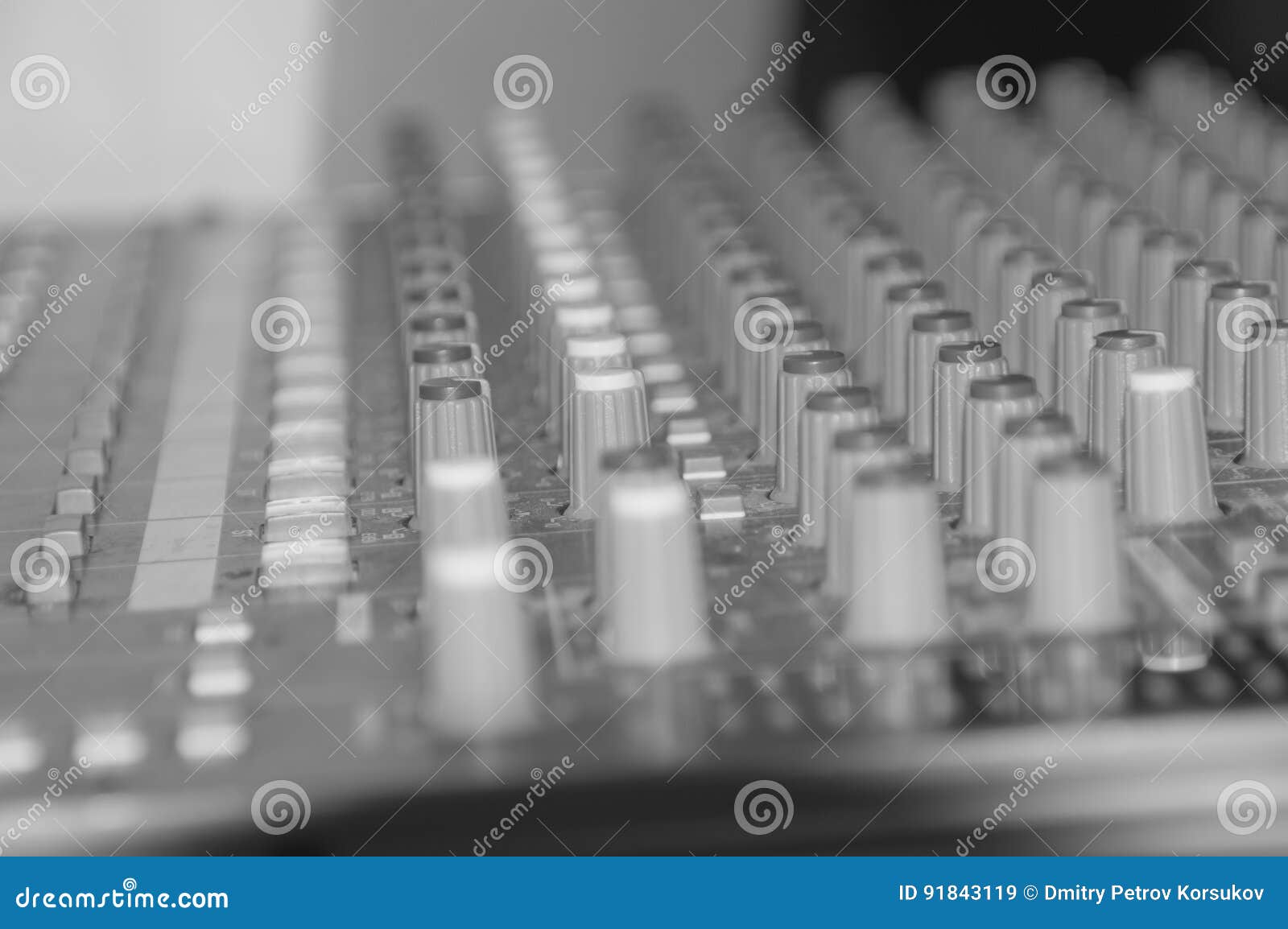 Black and White, Audio, a Mixing Console is an Electronic Device Stock ...