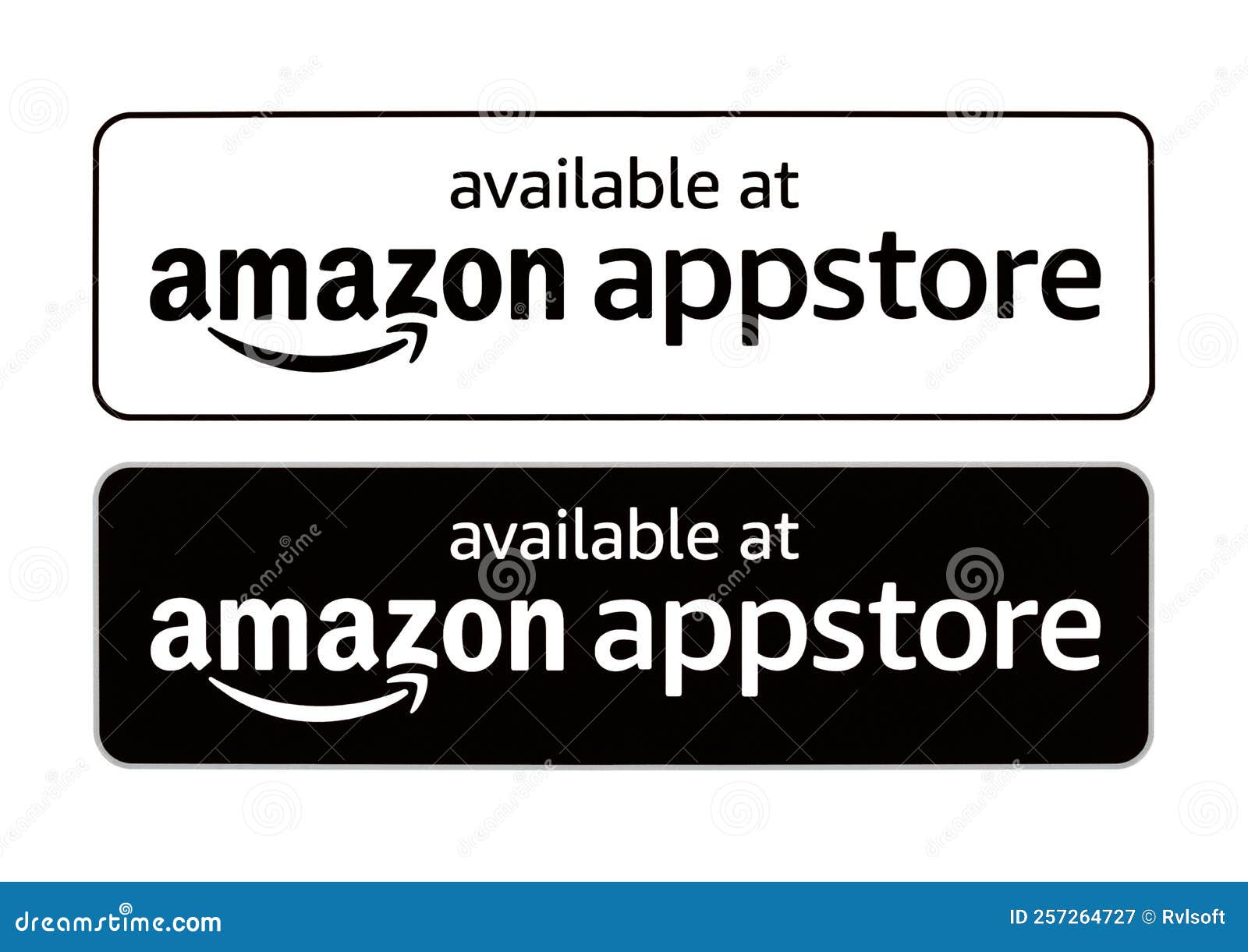 Black and White Available at Amazon AppStore Button Icons Editorial ...