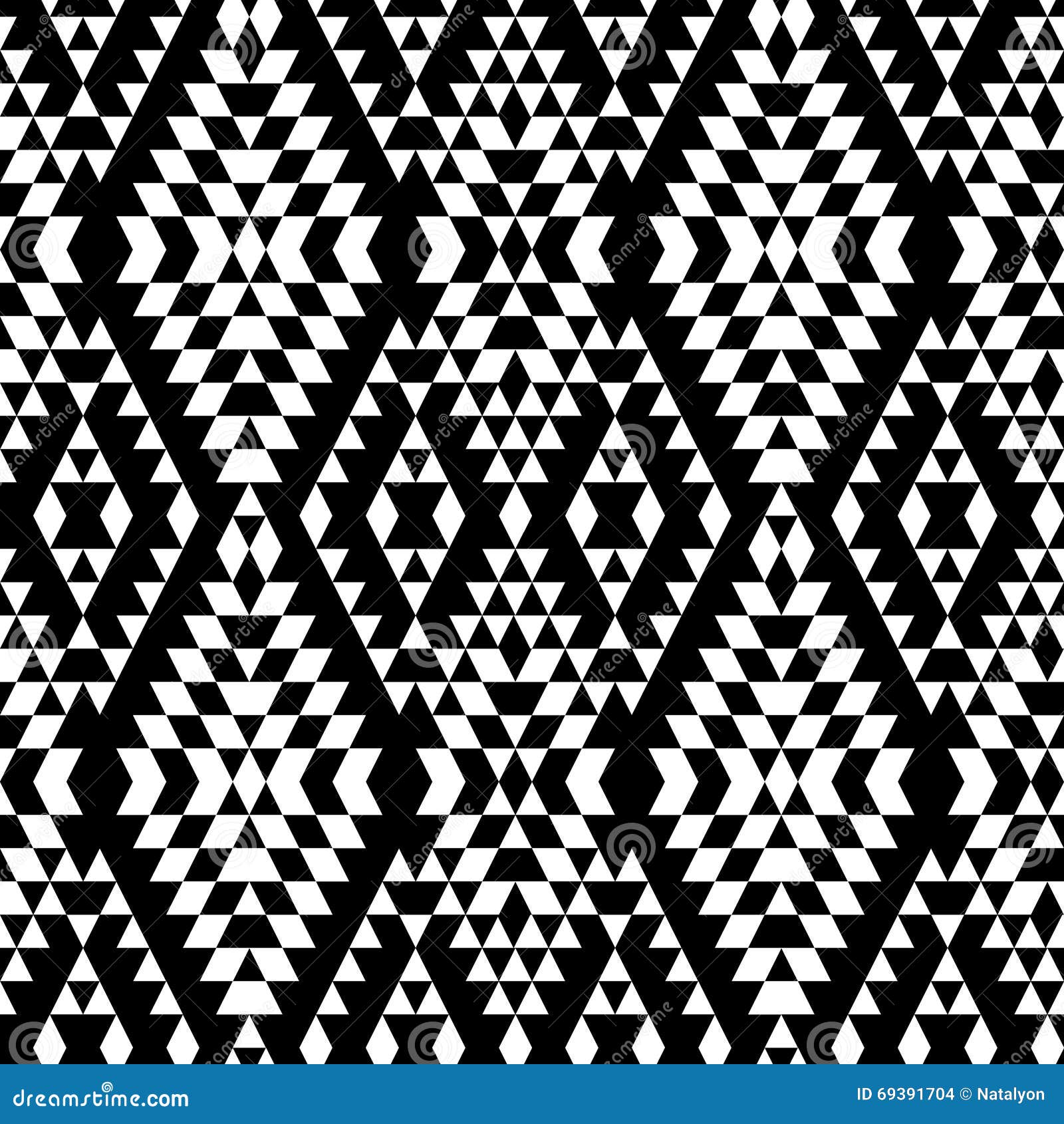 Aztec Pattern Black And White Simple