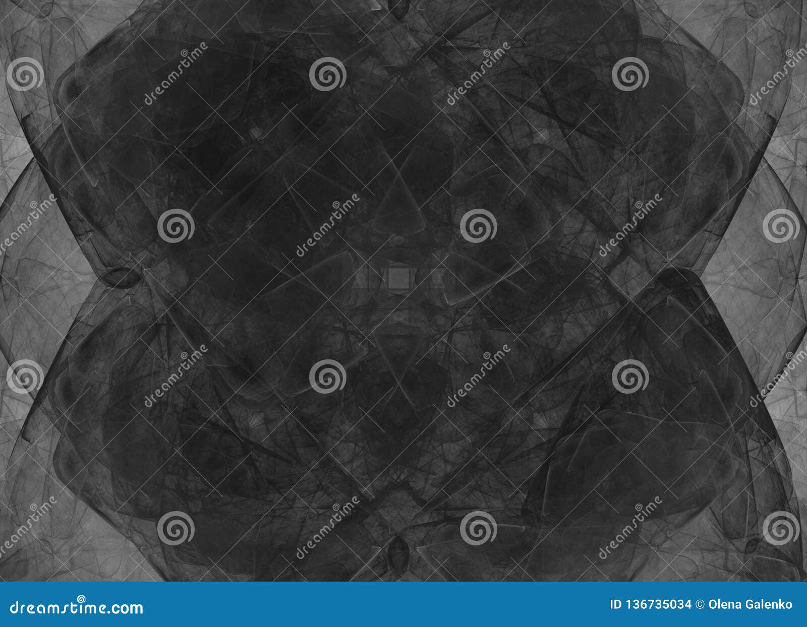 Black and White Background. Fantasy Pattern Texture. Digital Art. 3D ...