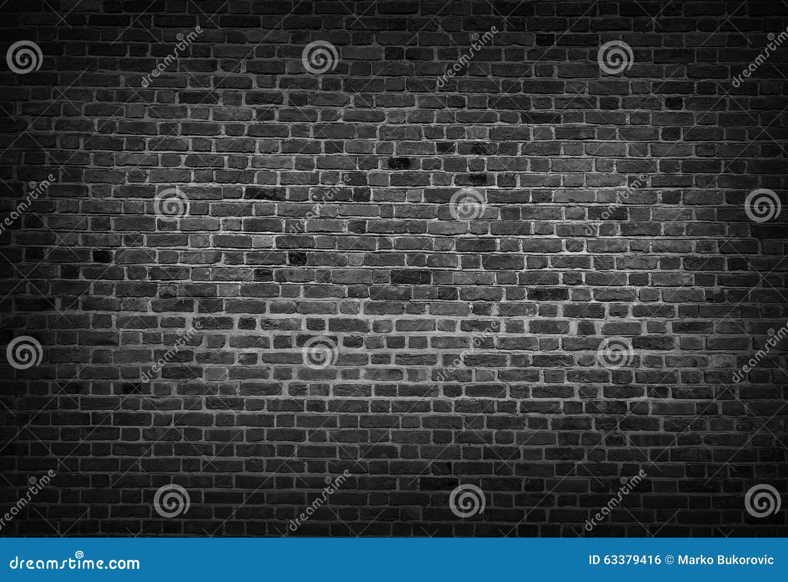 Black and White Background of Old Vintage Brick Wall Stock Photo ...