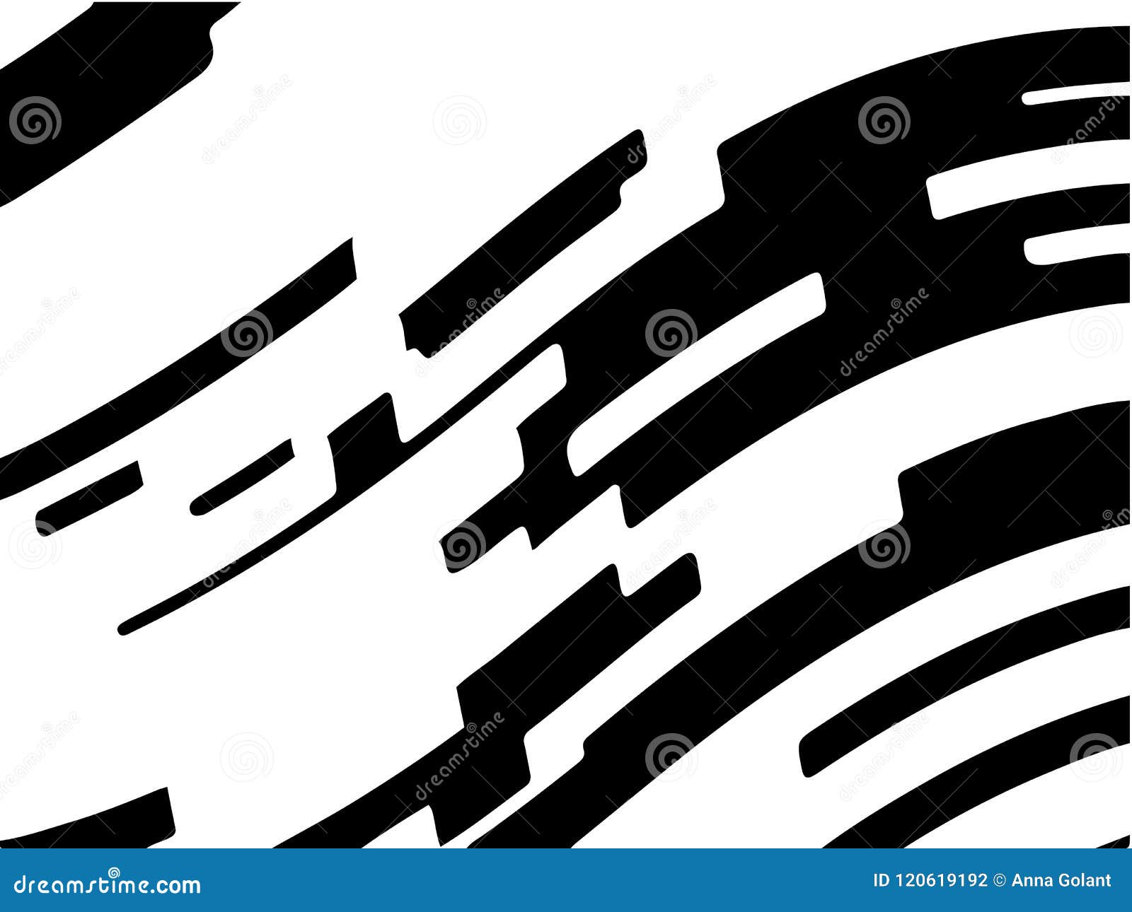 Black White Background with Optical Effect. Curved Lines. Minimal ...