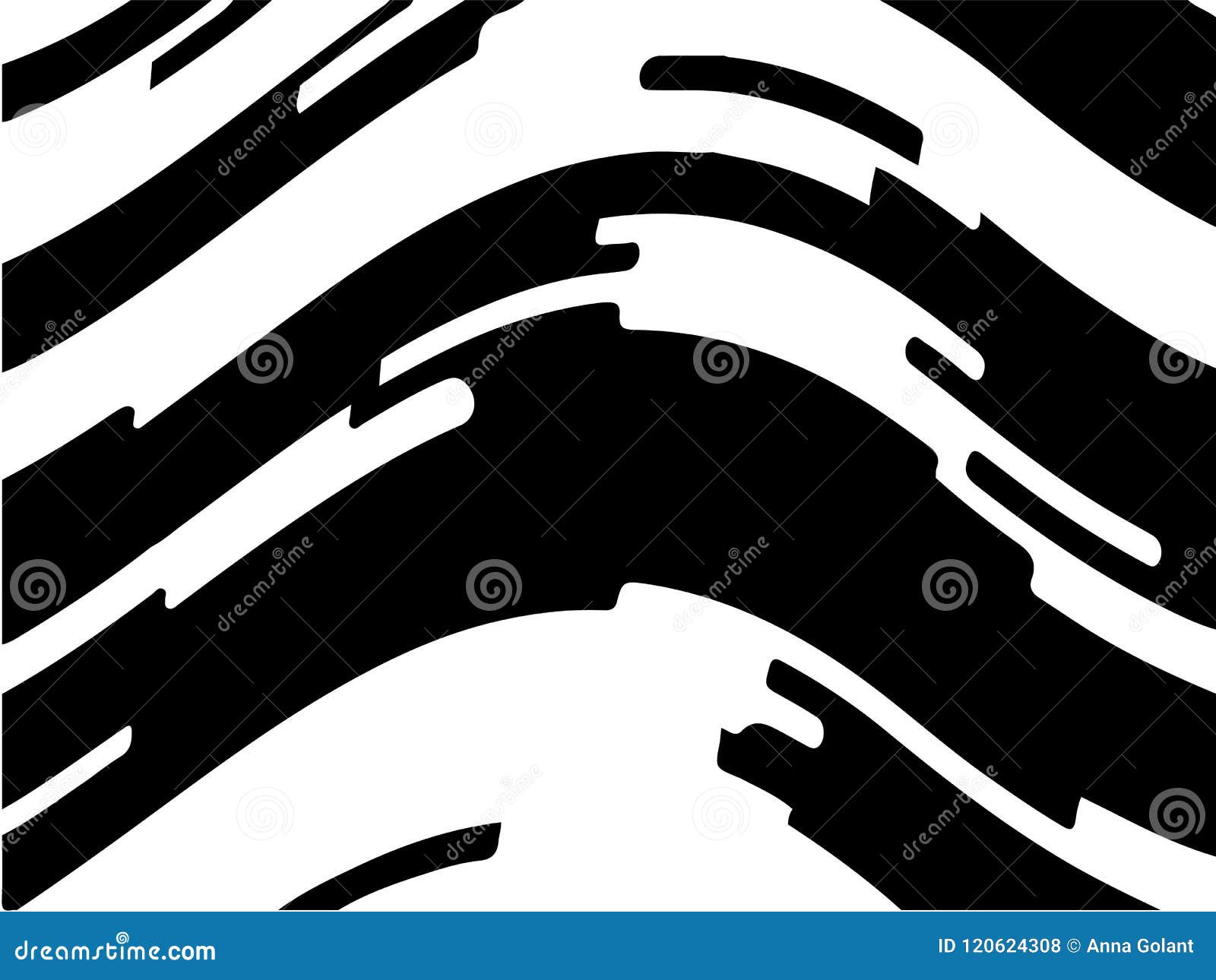 Black White Background with Optical Effect. Curved Lines. Minimal ...