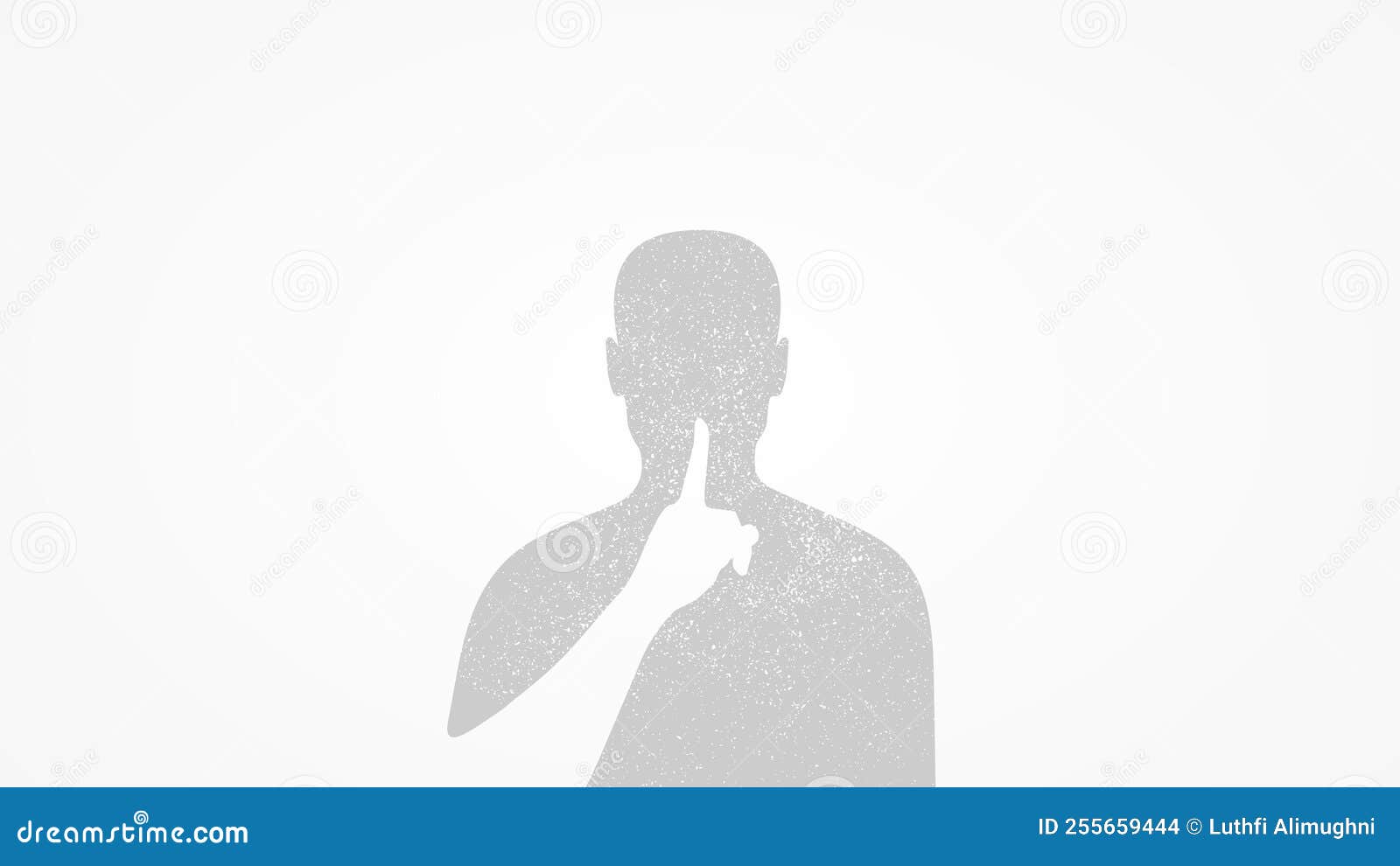 Please Silence Symbol White Background Stock Vector - Illustration of ...