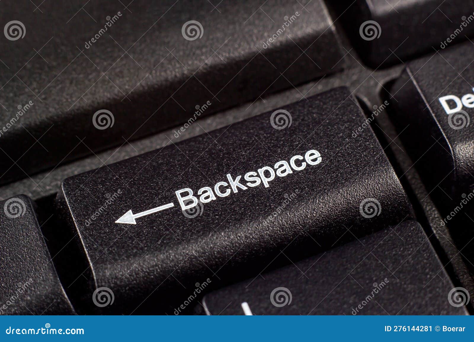 Black and White Backspace Key Button on Computer Keyboard Close Up ... Black and White Backspace Key Button on Computer Keyboard Close Up ...