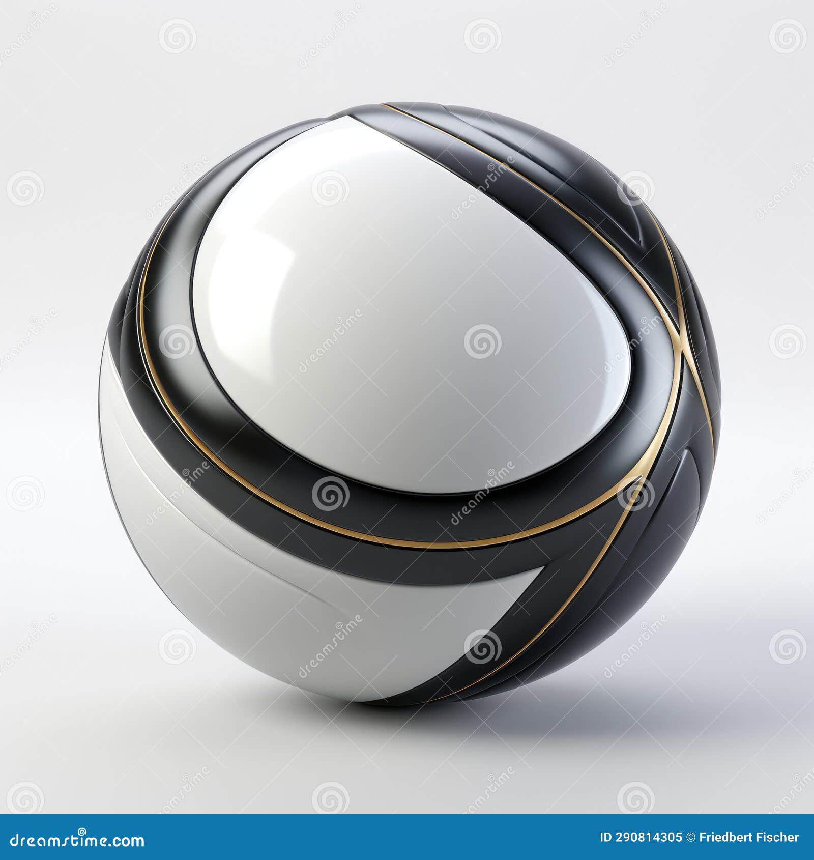 A Black and White Ball on a White Surface. Stock Illustration ...