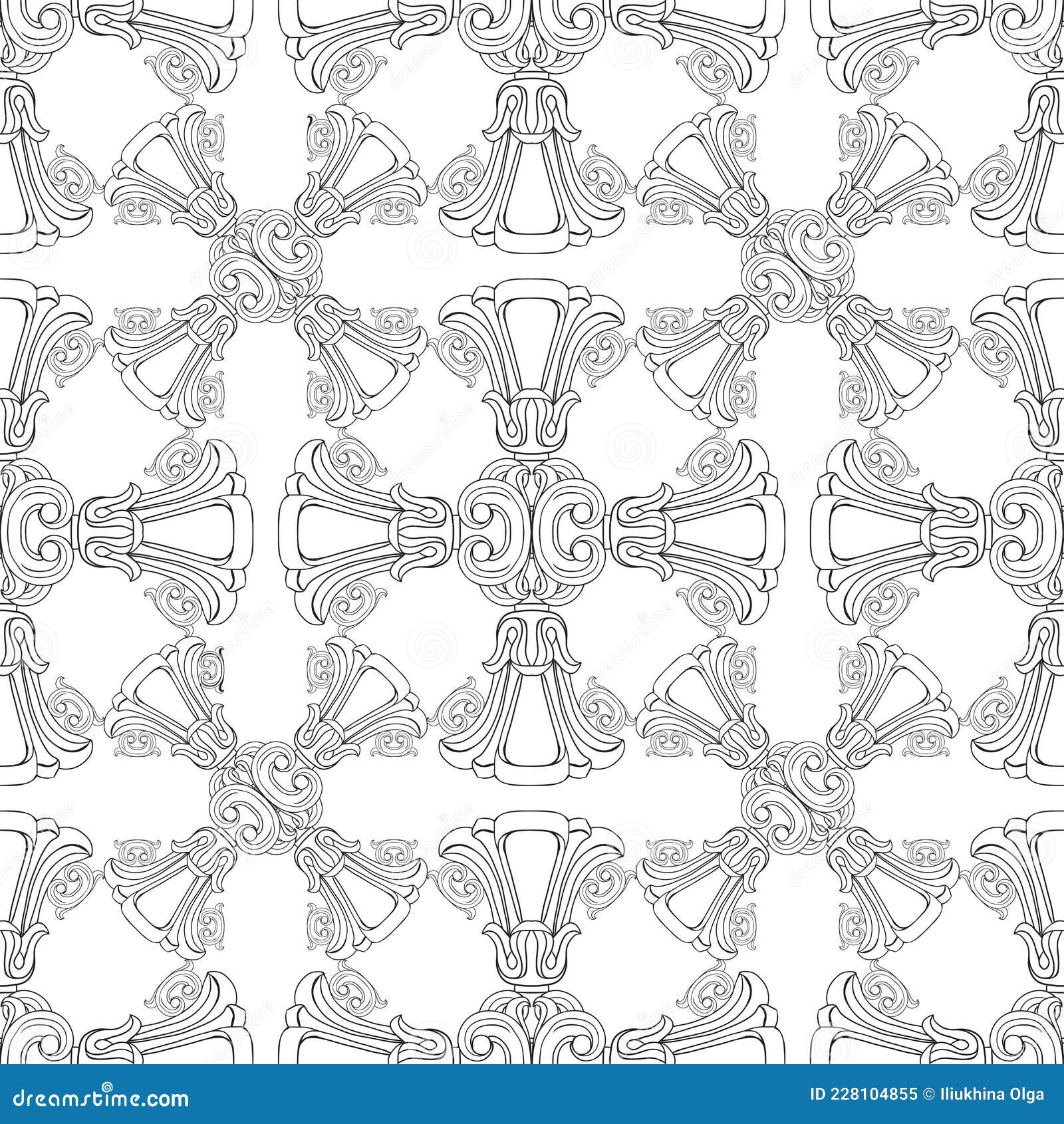 Black and White Baroque Image Stock Vector - Illustration of background ...